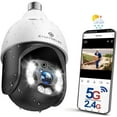 Open Box SYMYNELEC Light Bulb Security Camera 2.5K 5G WiFi Motion PTC-03-5G - Black/White ...