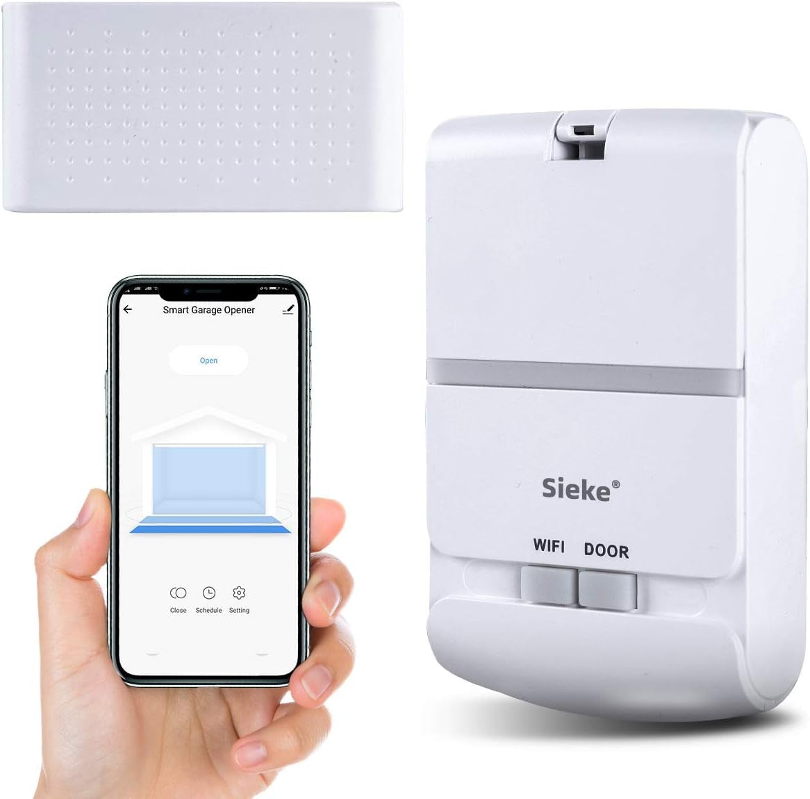 Open Box Sieke Smart Wi-Fi Garage Door Opener Controller GD831 - WHITE ...