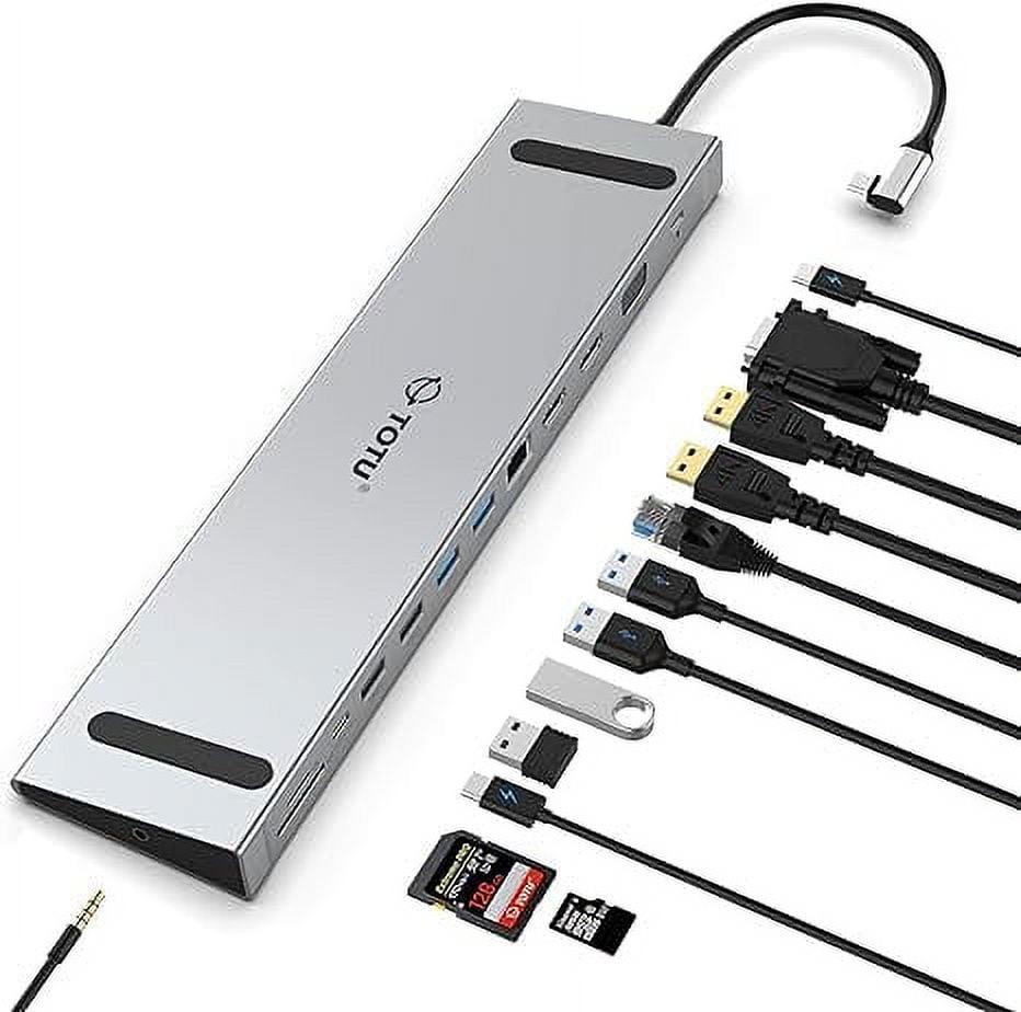 Open Box TOTU Docking Station 13 in 1 USB C Docking Station Dual 4K HDMI TT-DC005 - GREY ...