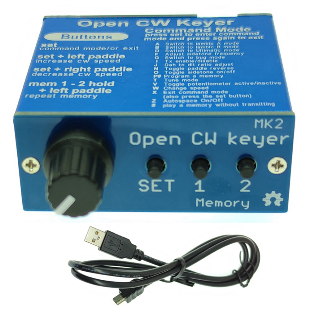 Open CW Keyer MK2 KIT with Metal Case CW Keyer MK2 KIT CW Speed Adjustable From 1 to 999 WPM(DIY ...