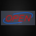 Open Clear Backing LED Neon Sign 10 x 24 - inches, Clear Edge Cut ...