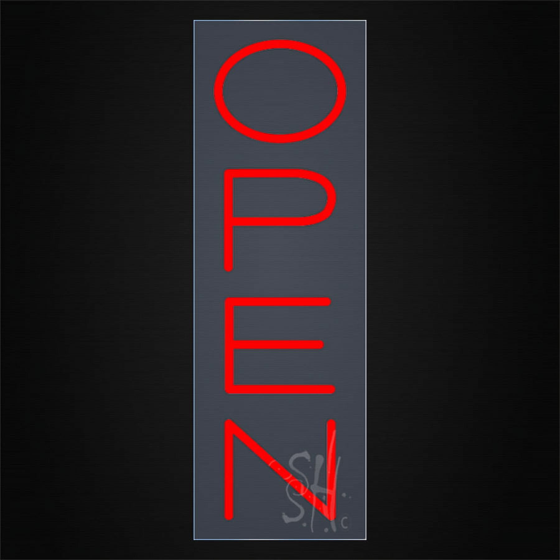 Everything Neon Open Clear Backing LED Neon Sign 24'' Tall x 8'' Wide ...