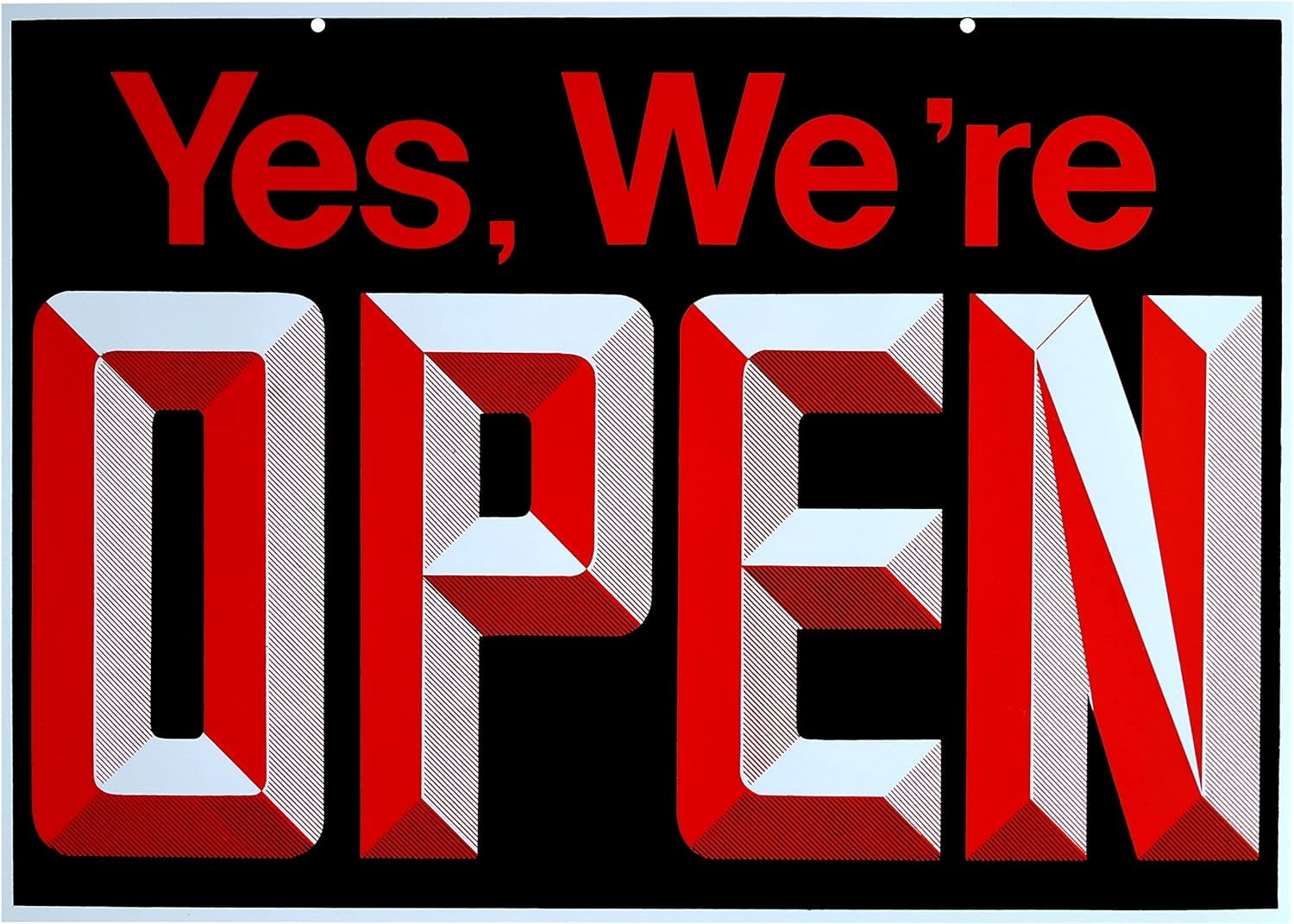 Open - Closed Big Double Sided Reversible Sign Hanging Display 19 X 13 ...