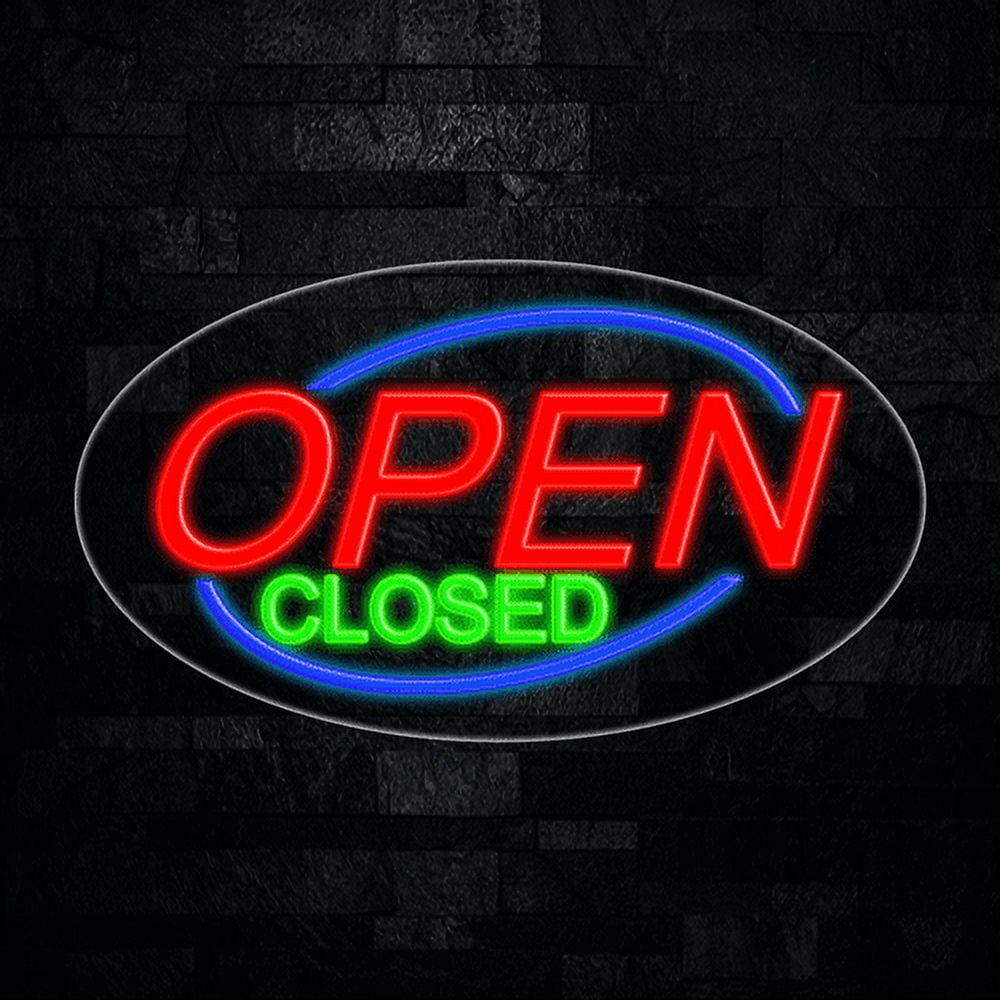 Open Closed LED Neon Sign 28"L x 16"H #34059 - Walmart.com