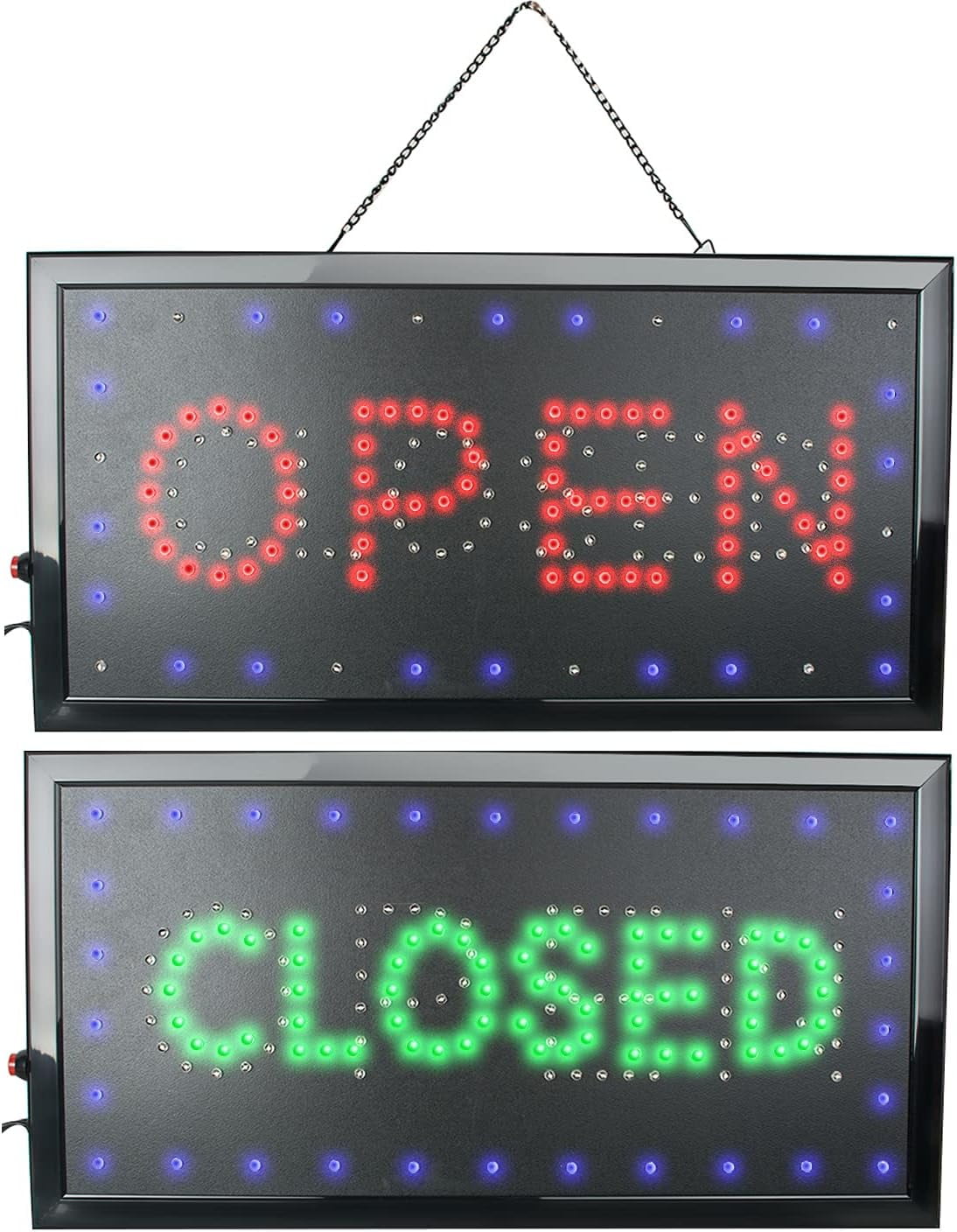 Open Closed Sign for Store Shop Business Bright LED 2 in 1 Ideal for Restaurant Bar Diner Cafe ...