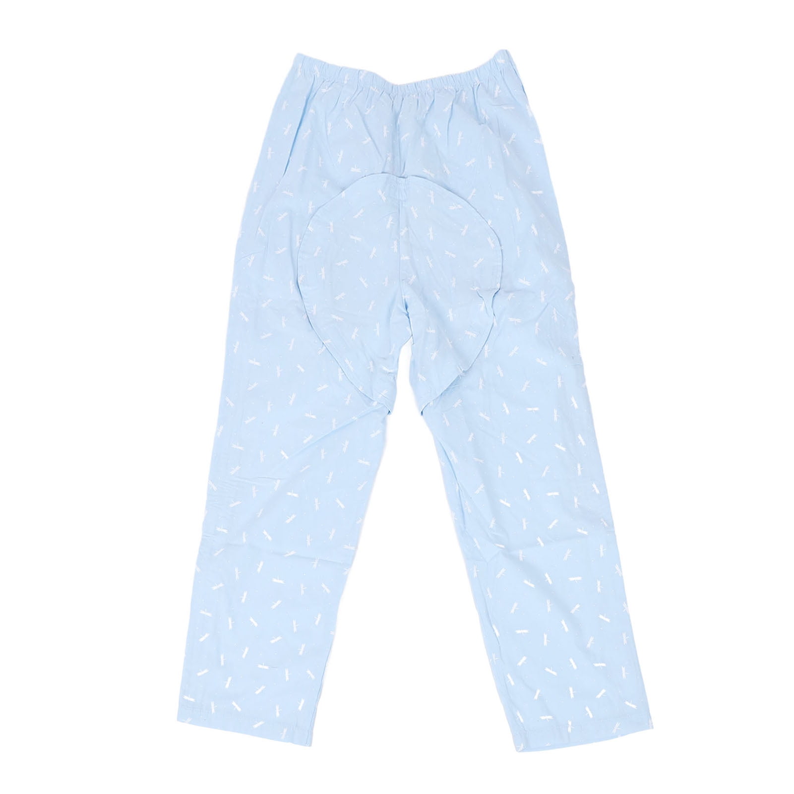 Open Crotch Bedridden Trousers Dragonfly Print 2 Side Zippers Full Open ...