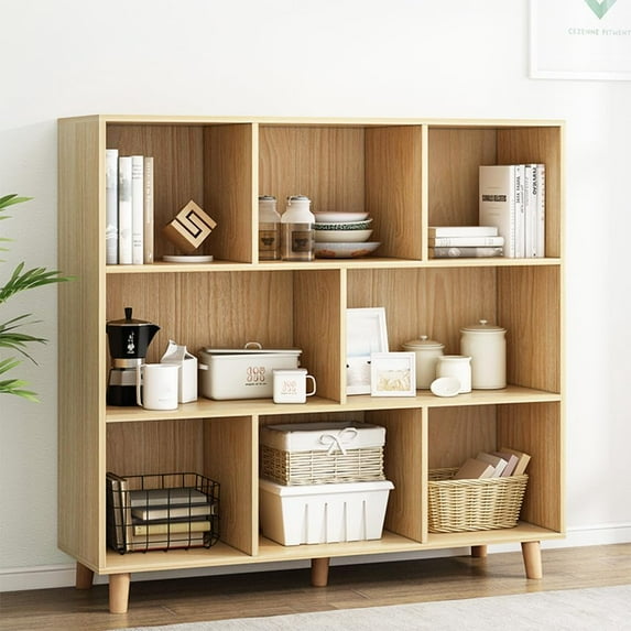 Open Cube Low Bookcase - 3-Tier Freestanding Storage Display Cabinet ...