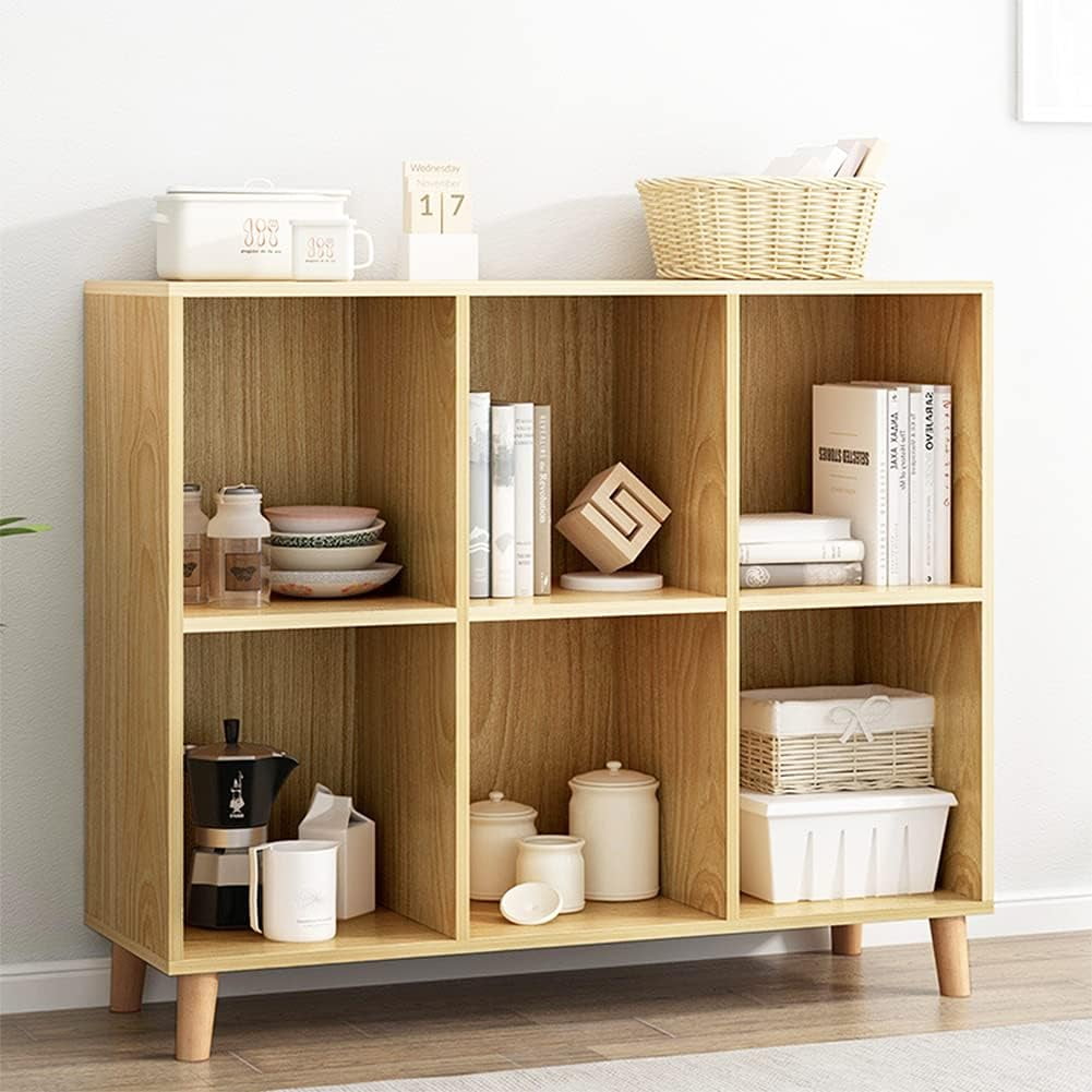Open Cube Low Bookcase - 3-Tier Freestanding Storage Display Cabinet ...