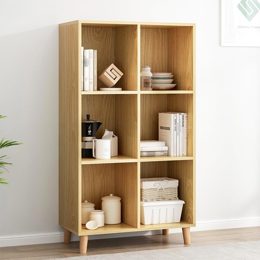 Open Cube Low Bookcase - 3-Tier Freestanding Storage Display Cabinet ...