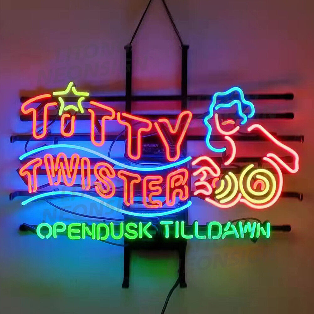 Open Dusk Till Dawn Neon Light Sign 24x20 Beer Bar Pub Man Cave Wall ...