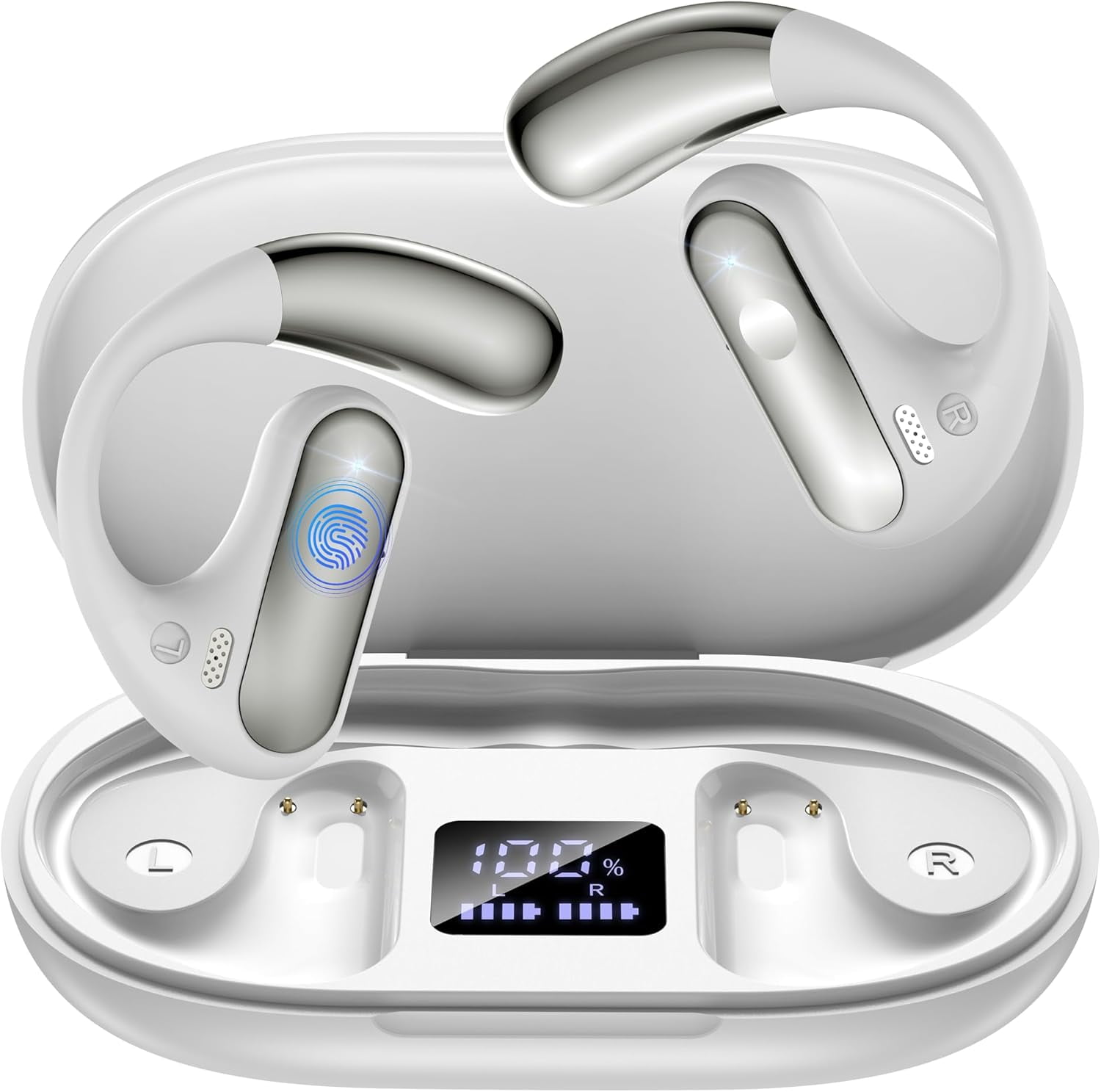 Open Ear Air Conduction Headphones Wireless 5.3 Bluetooth Earphones for ...