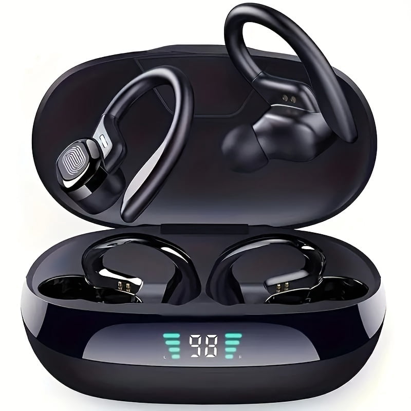 Open Ear BT 5.4 Headphones, Wireless Earbuds Sport Over Earphones Built ...