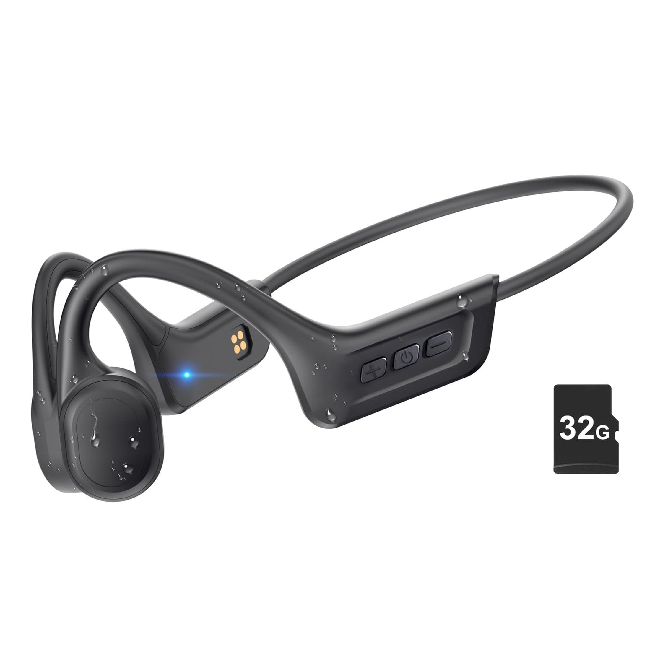 Open Ear Bluetooth Bone Conduction Headphones with Built-in Memory for ...