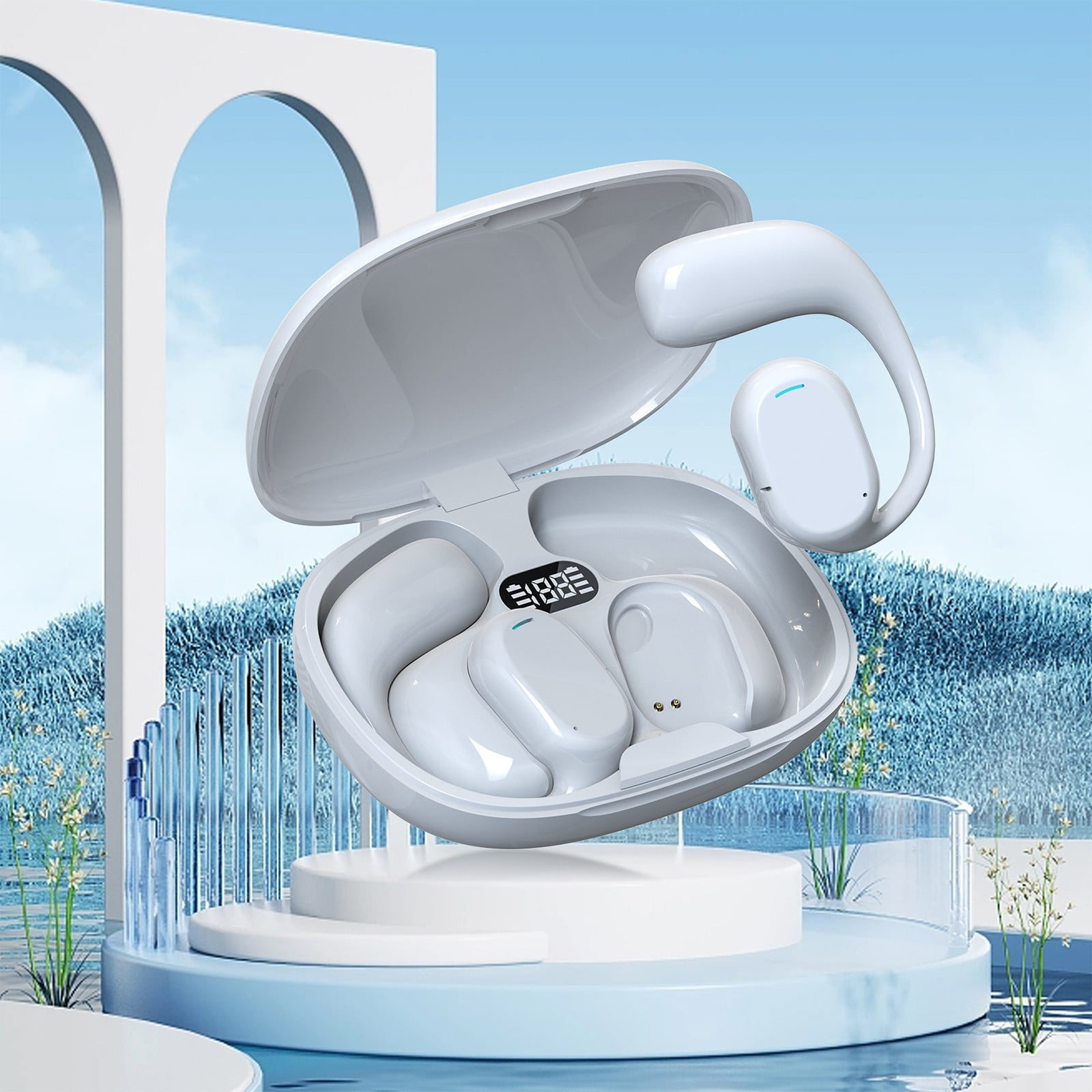 Open Ear Bluetooth Earbuds, 2025 Wireless Headphones Sport Over ...