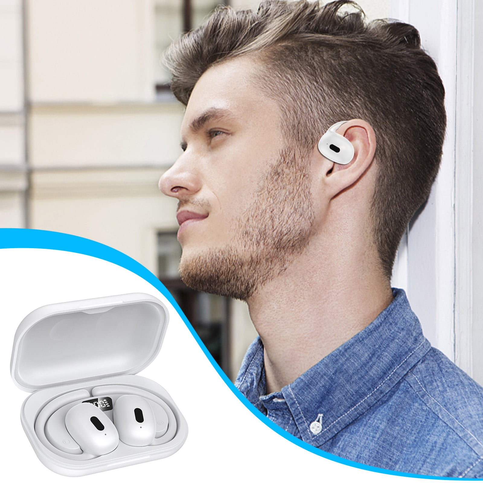 Open-Ear Bluetooth Earbuds, Wireless Sports Headphones, 30H Playtime ...