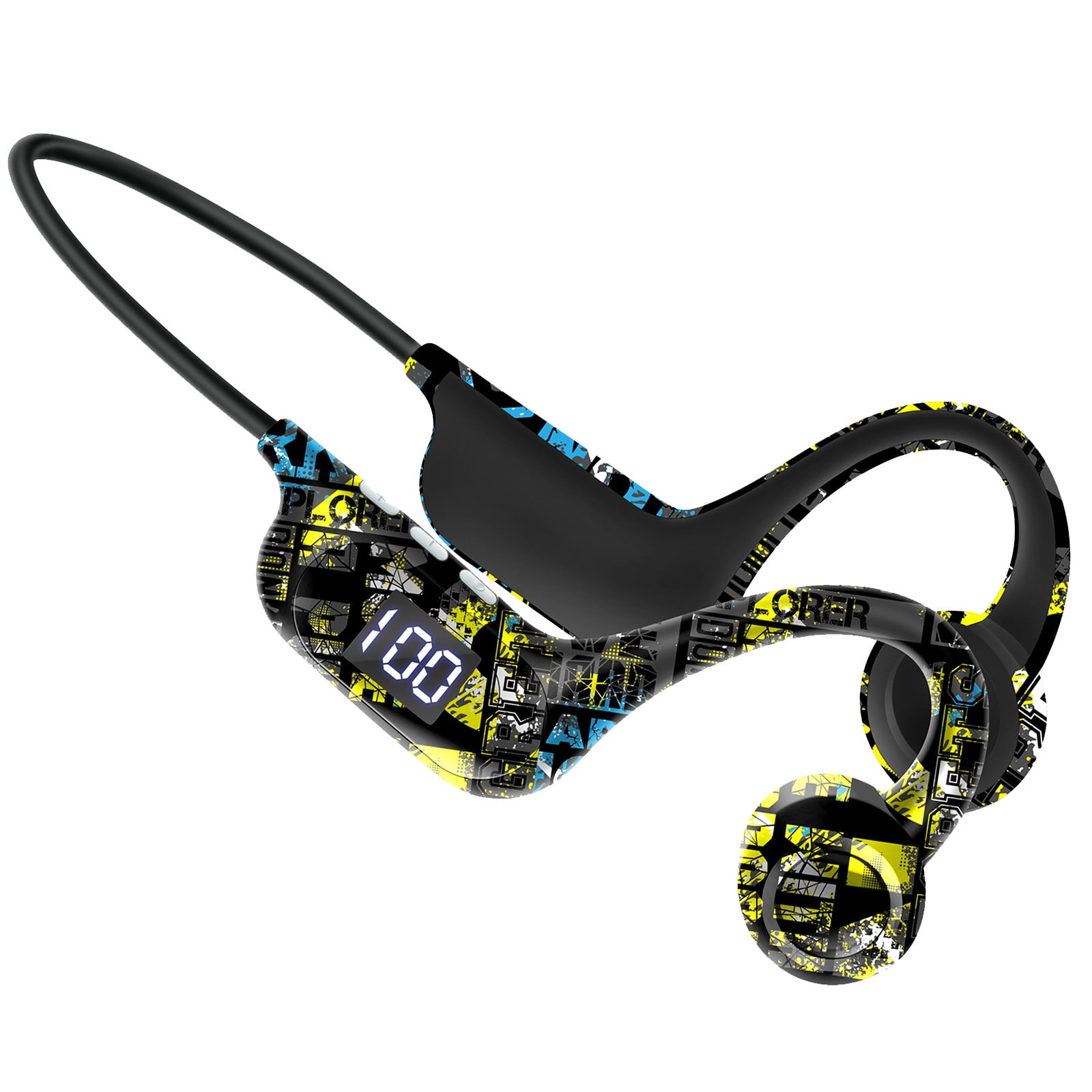Open Ear Bone Conduction Headphones, 300mAh Conduction Headset Wireless ...