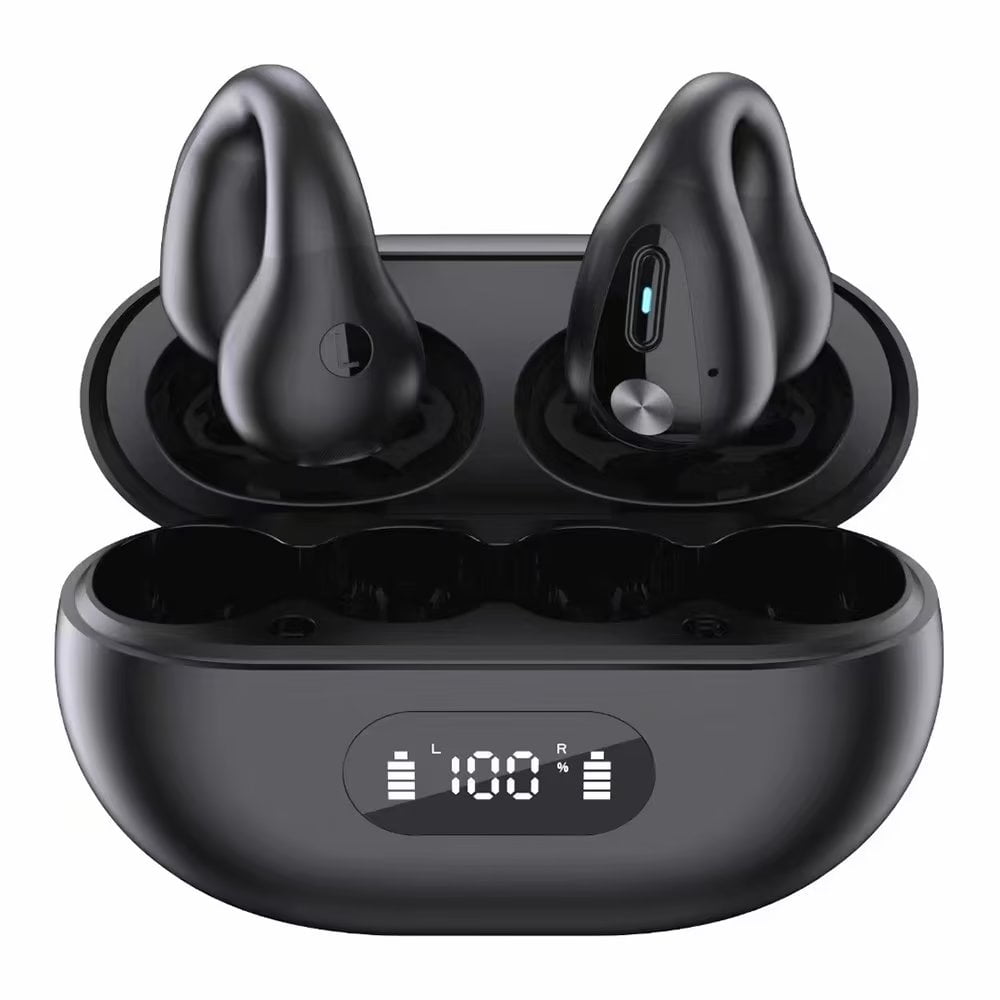Open Ear Bone Conduction Wireless Bluetooth Headphones with Mic, Ear ...