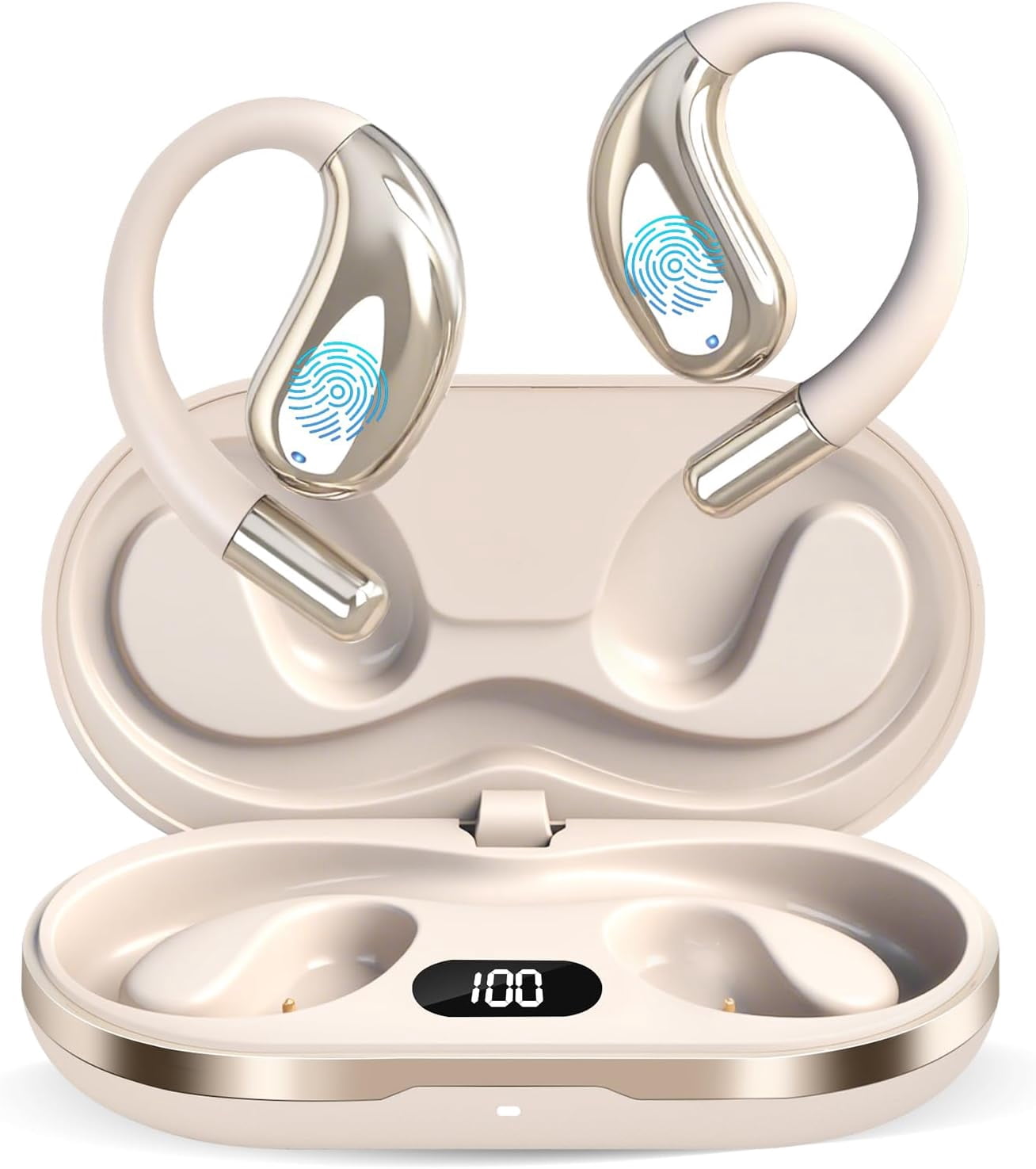 Open Ear Clip Earbuds Conduction Headphones, 5.4, Open Ear Design ...