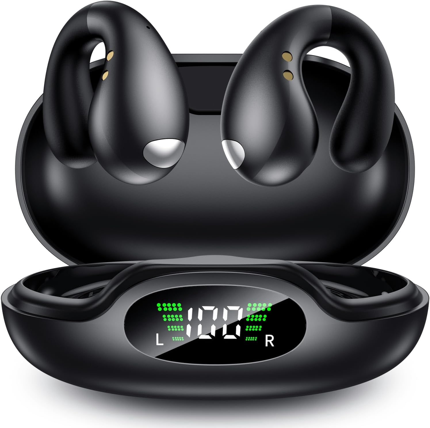 hoeylife Open Ear Clip Wireless Earbuds Bluetooth 5.3, Waterproof ...