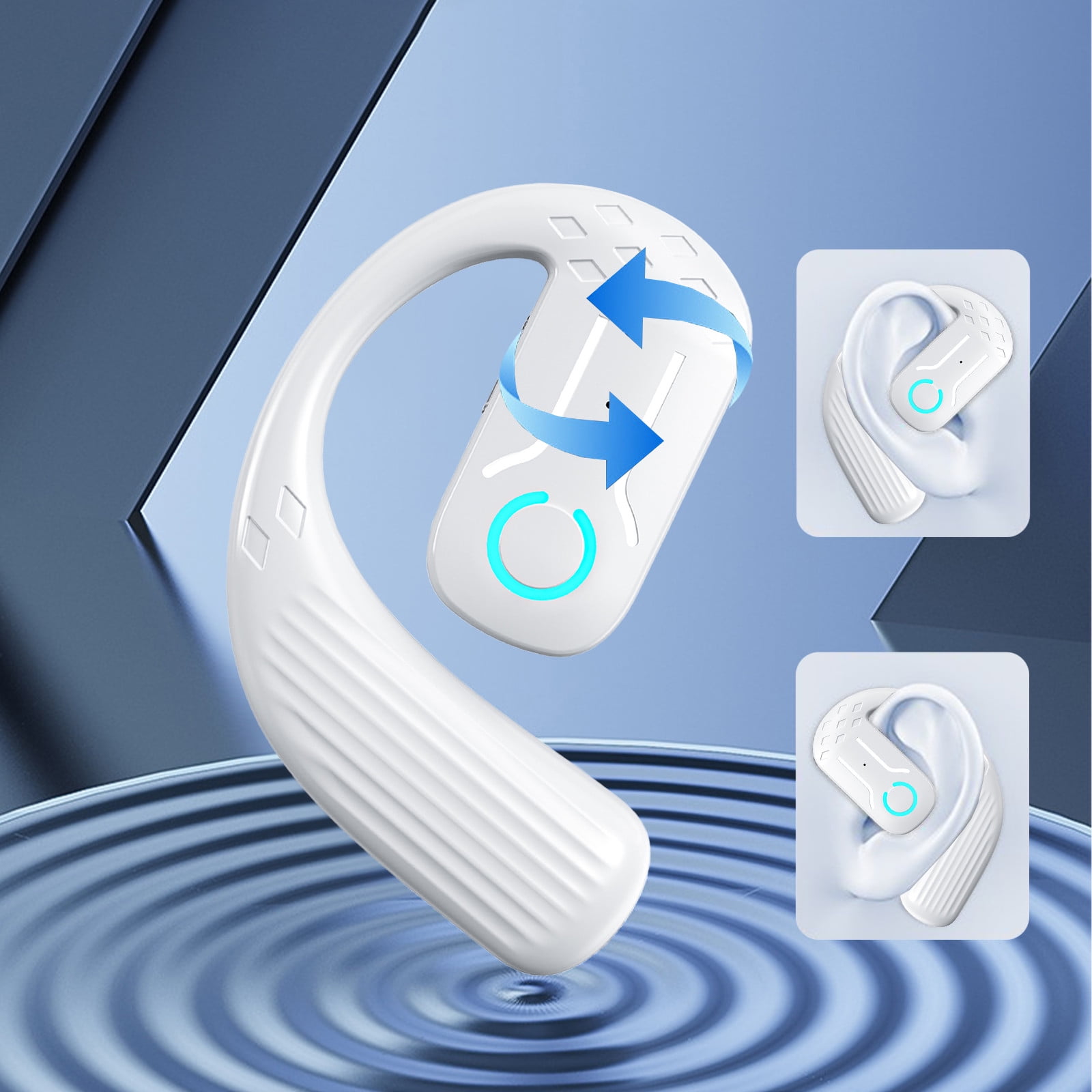 Open Ear Clip Wireless Earbuds Bluetooth 5.4, Lightweight Comfort ...