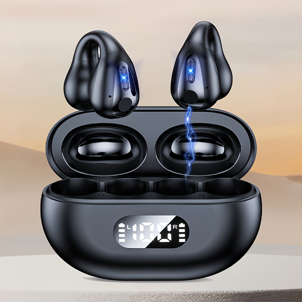 Open Ear Clip Wireless Earplugs Version 5.3 With Integrated Microphone ...