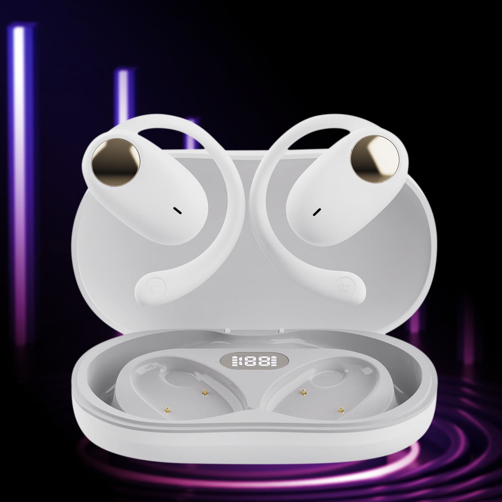 Open-Ear Earbuds, Clip-On Headphones, Flexible Joint Design, Button ...