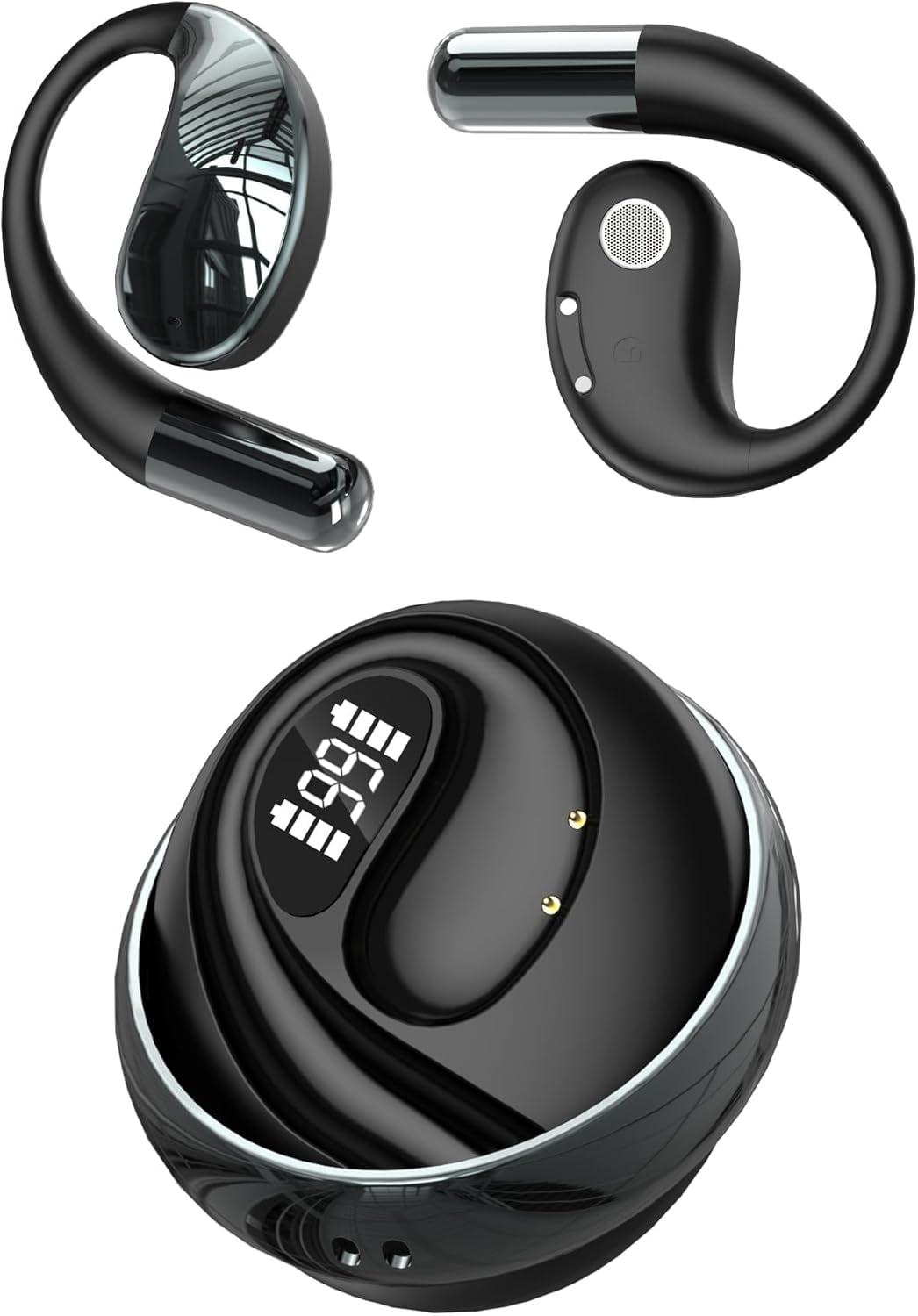 Open Ear Earbuds, Wireless Earbuds, bluetooth headphones with Mic ...
