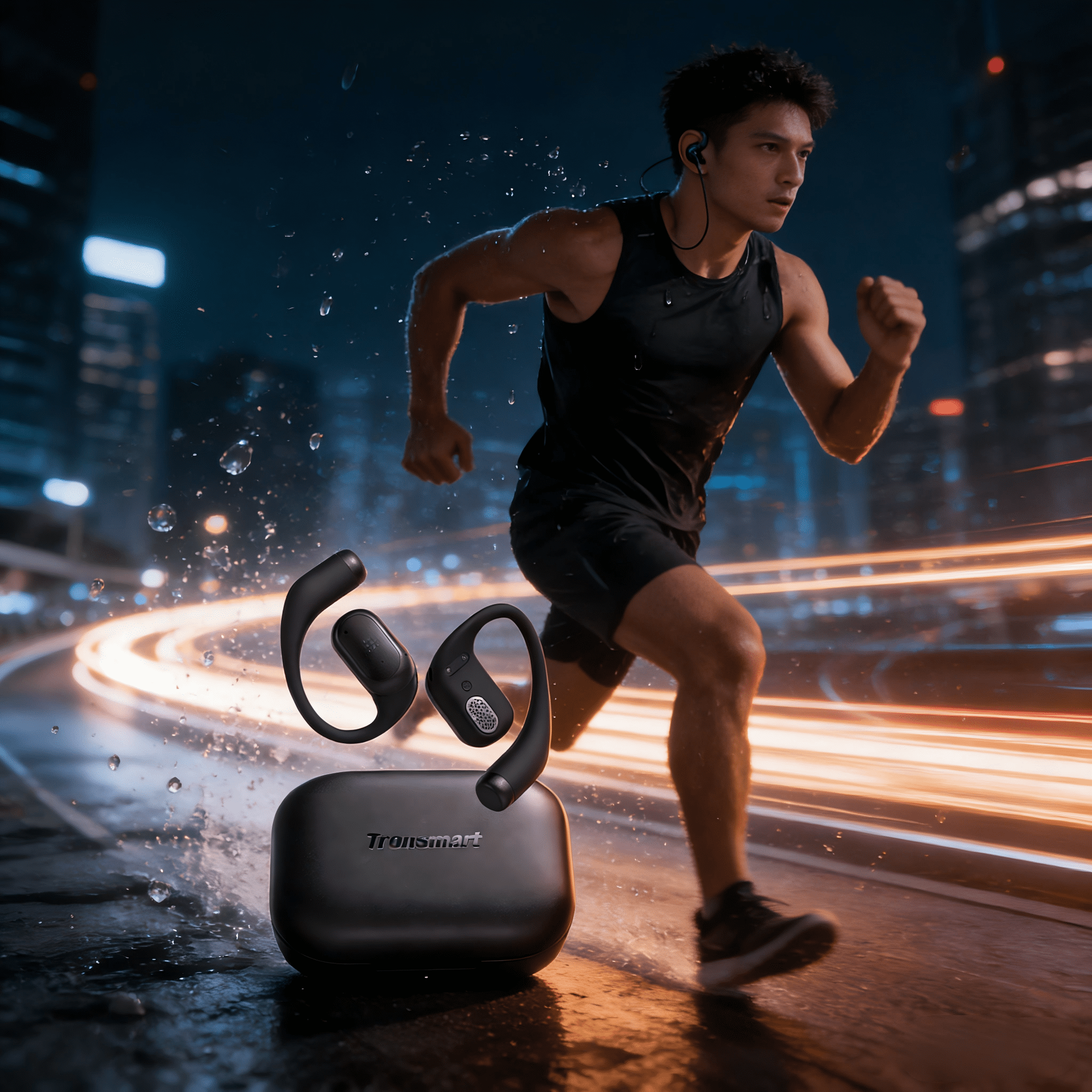 Open Ear Earbuds,Wireless Headphones with 40 hours Playtime, Waterproof ...