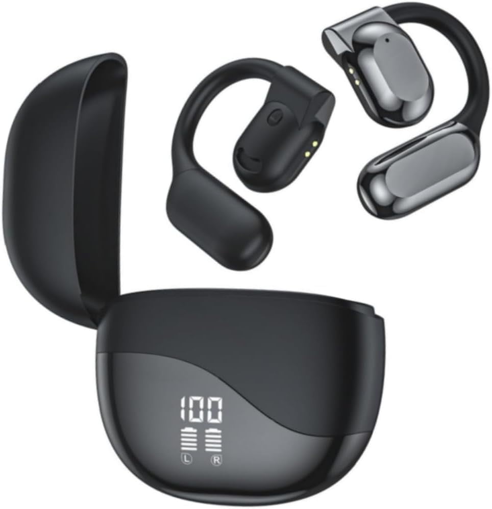 Open Ear Gaming Headphones, Air Conduction HiFi IPX5 Noise Cancelling ...