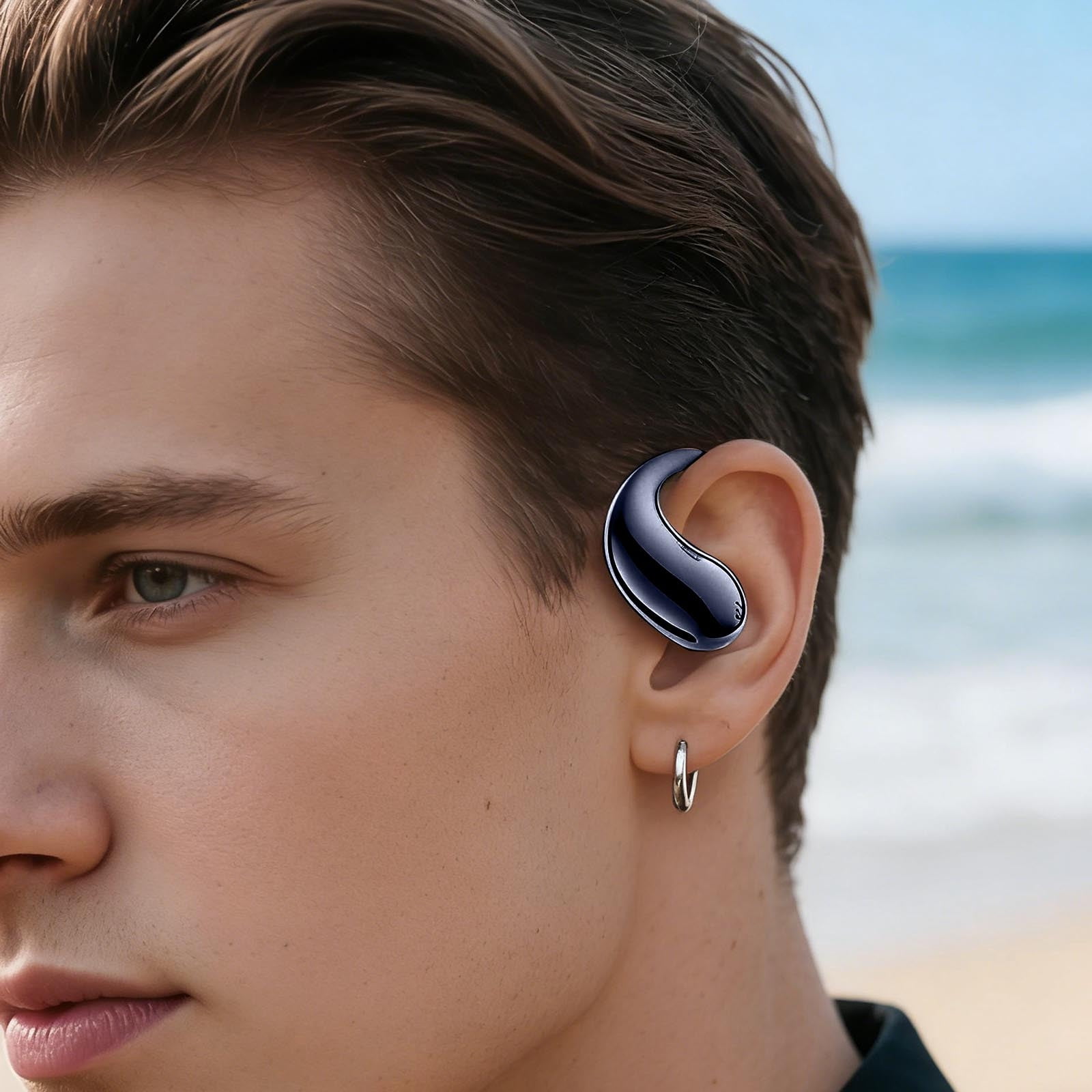 Open Ear Headphones 6.0 Clip On Earbuds Wireless wirh 36H Noise ...