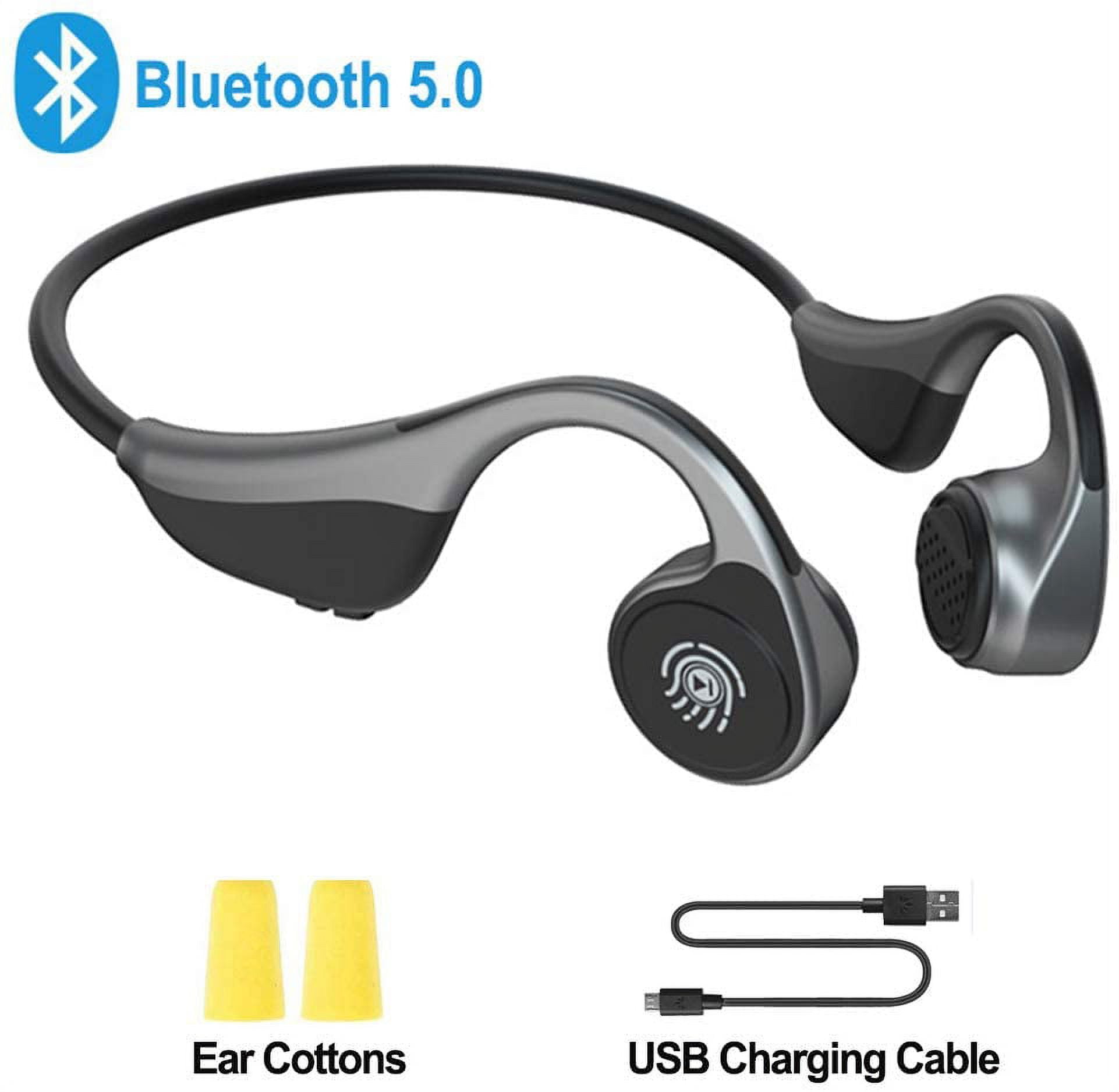 Open Ear Headphones, Monodeal Bone Conduction Headphones Headset with ...