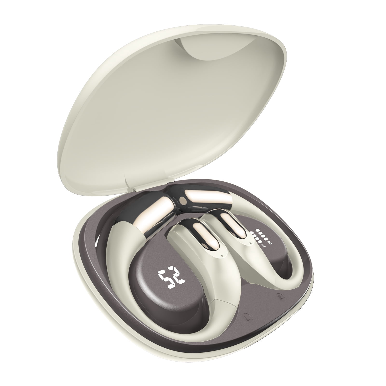 Open Ear Headphones,Over Ear with Ergonomic Earhook,Bluetooth ...