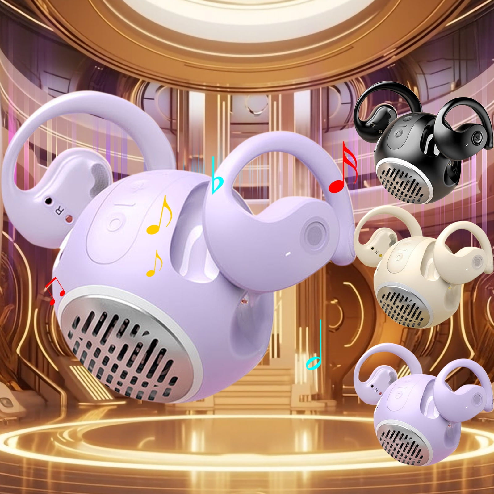 Open Ear Headphones Small Mini Portable Bluetooth Speaker With Earbuds ...