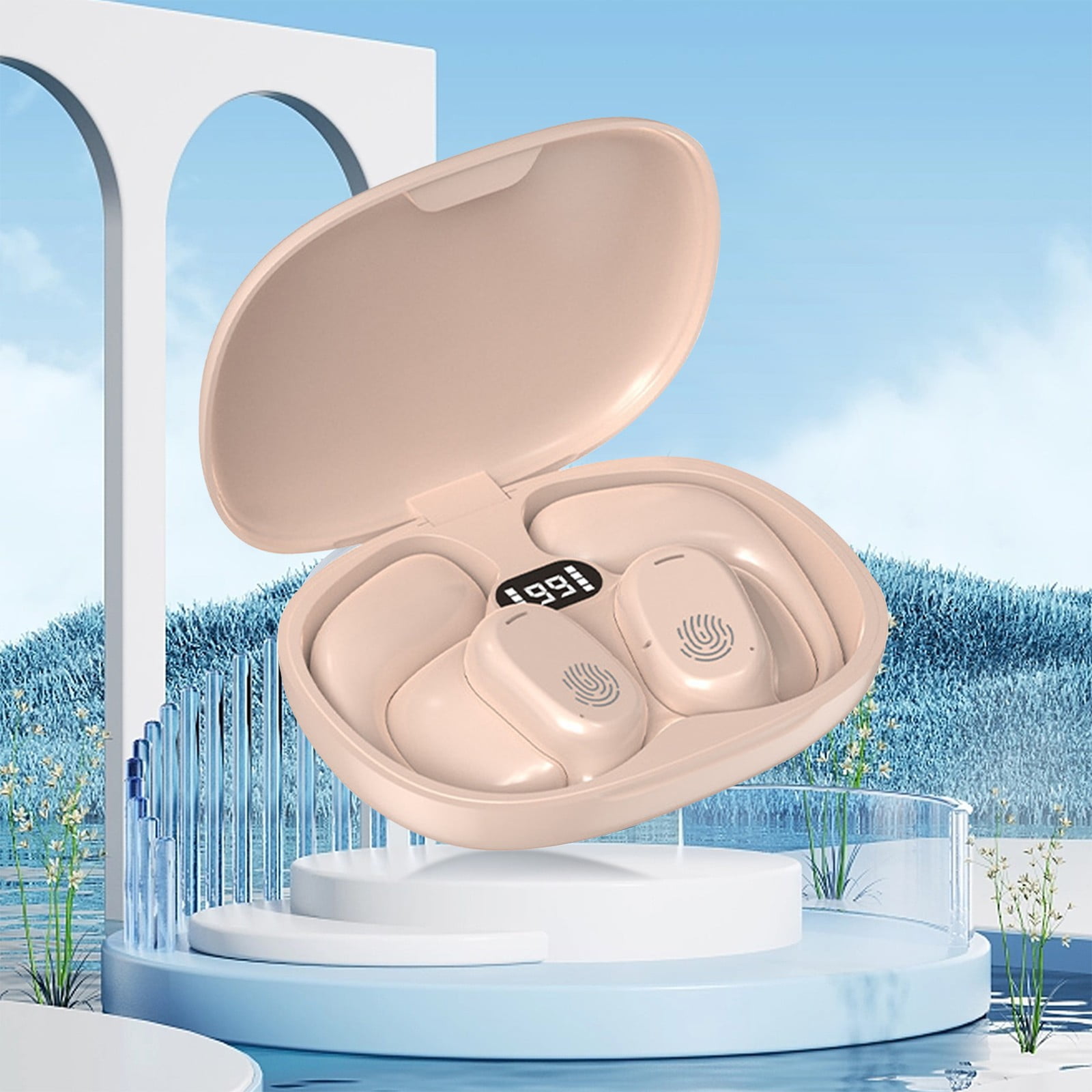 Open Ear Headphones Wireless Bluetooth, Clip-On Earbuds with 4 ENC ...