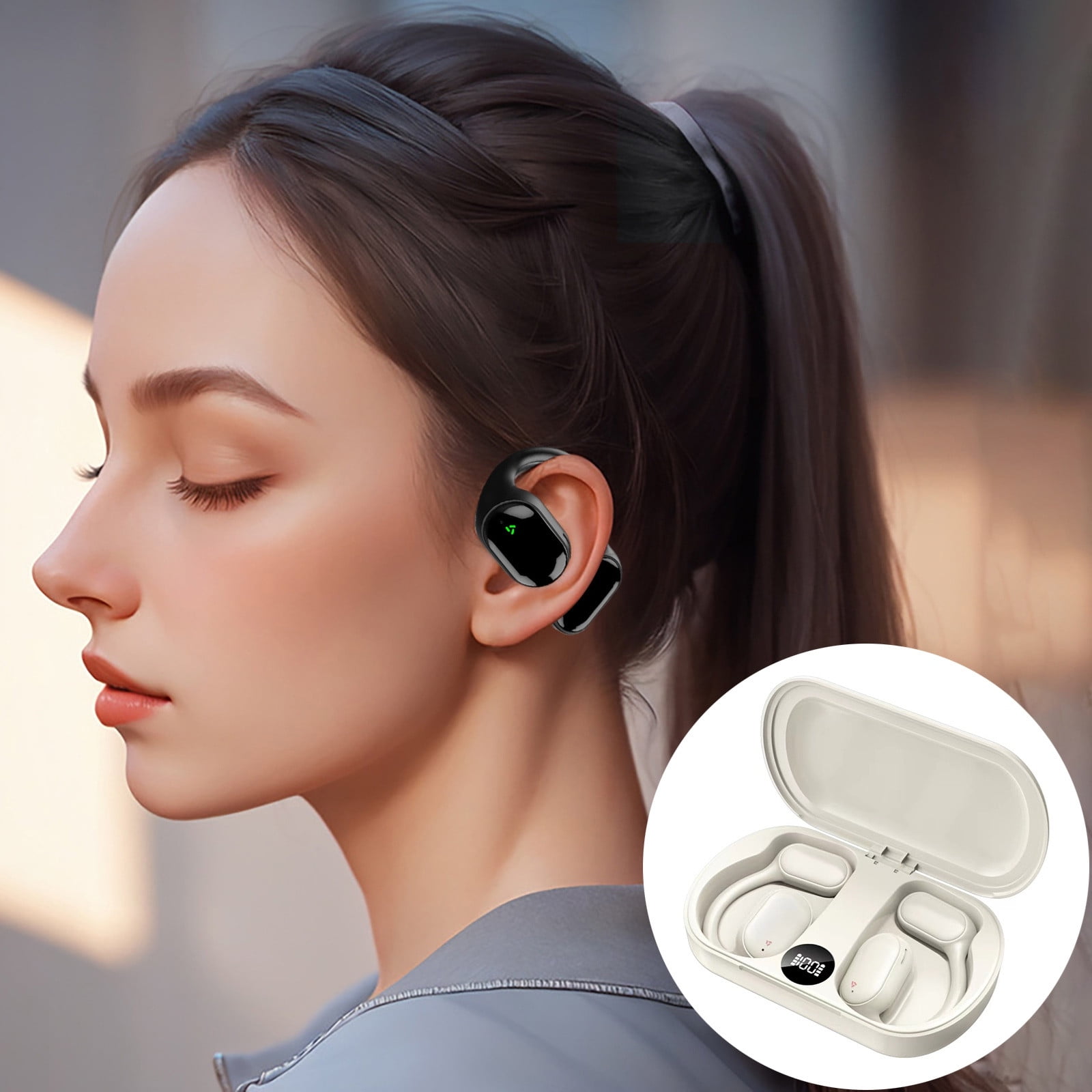 Open Ear Headphones Wireless Earbuds With Earhook Playback Air ...