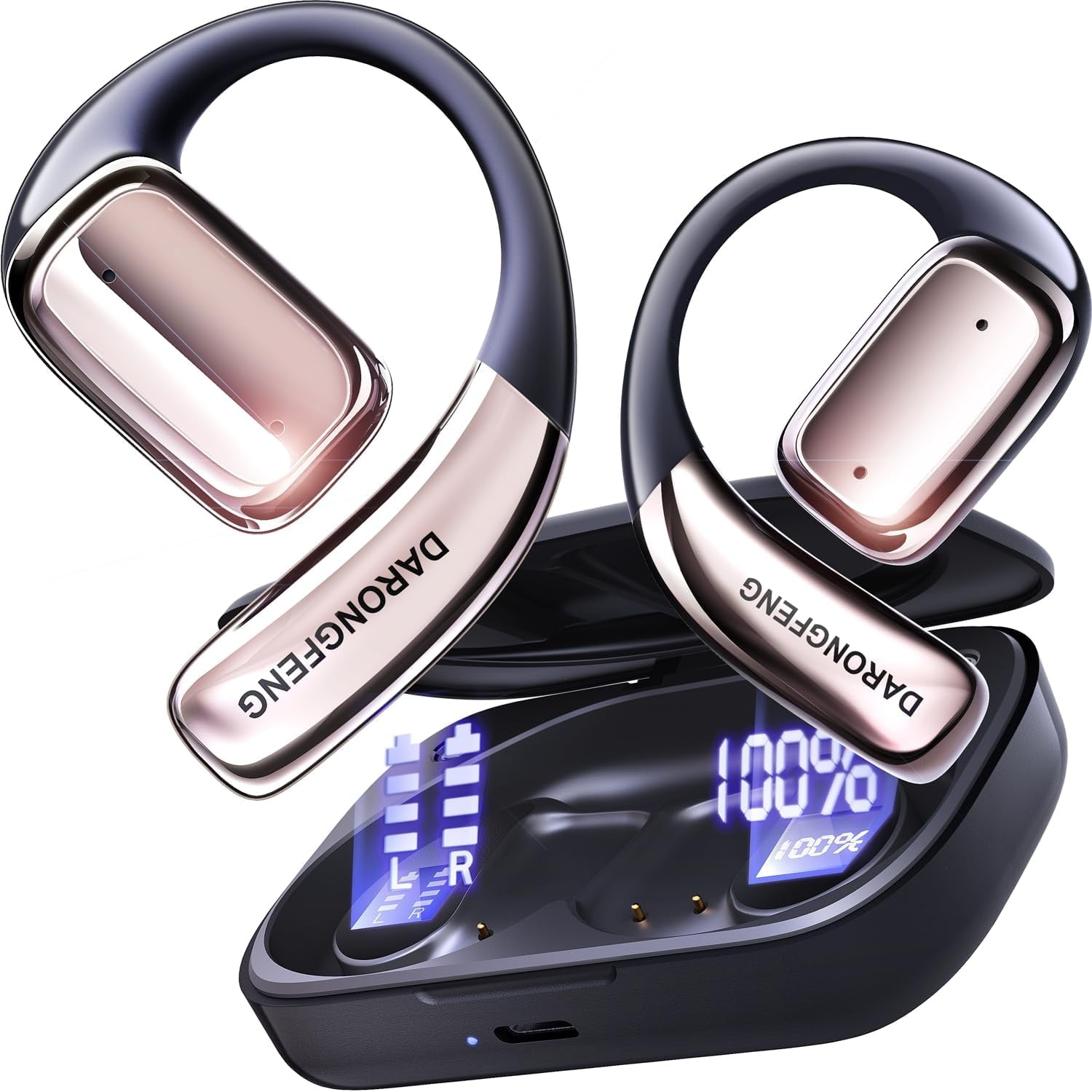 Open Ear Wireless Bluetooth Headphones Pain-Free Air Conduction Ear ...