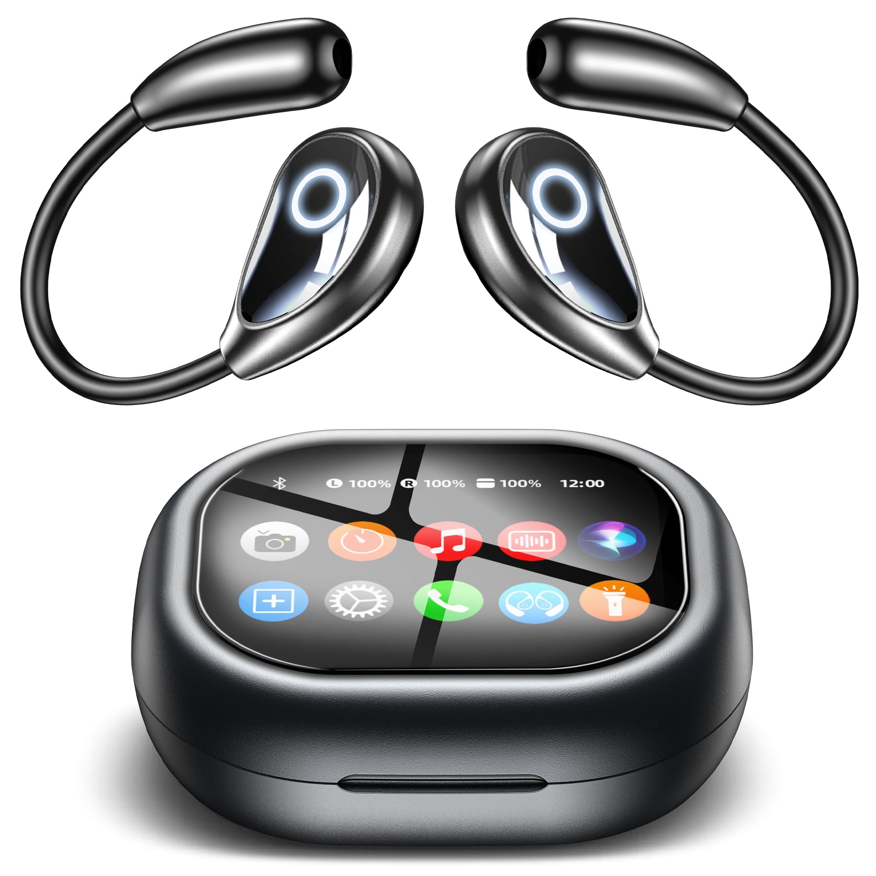 VEATo0L Open Ear Wireless Headphones Support TF Card Waterproof Touch ...