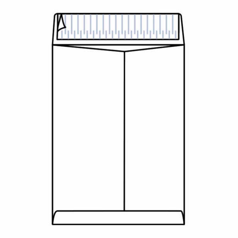 Open End Catalog Envelopes, 10" x 15", 25#, White Paper/Poly/Paper ...