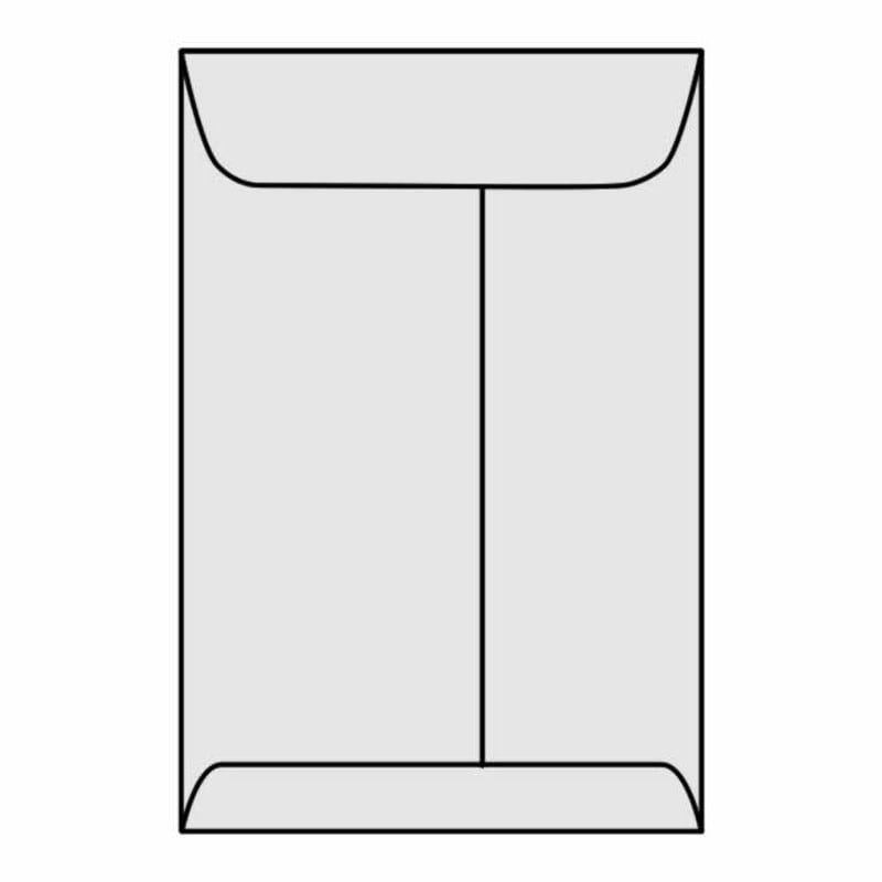 Open End Catalog Envelopes, 9" x 12", 28#, Gray Kraft, Center Seam (Box ...