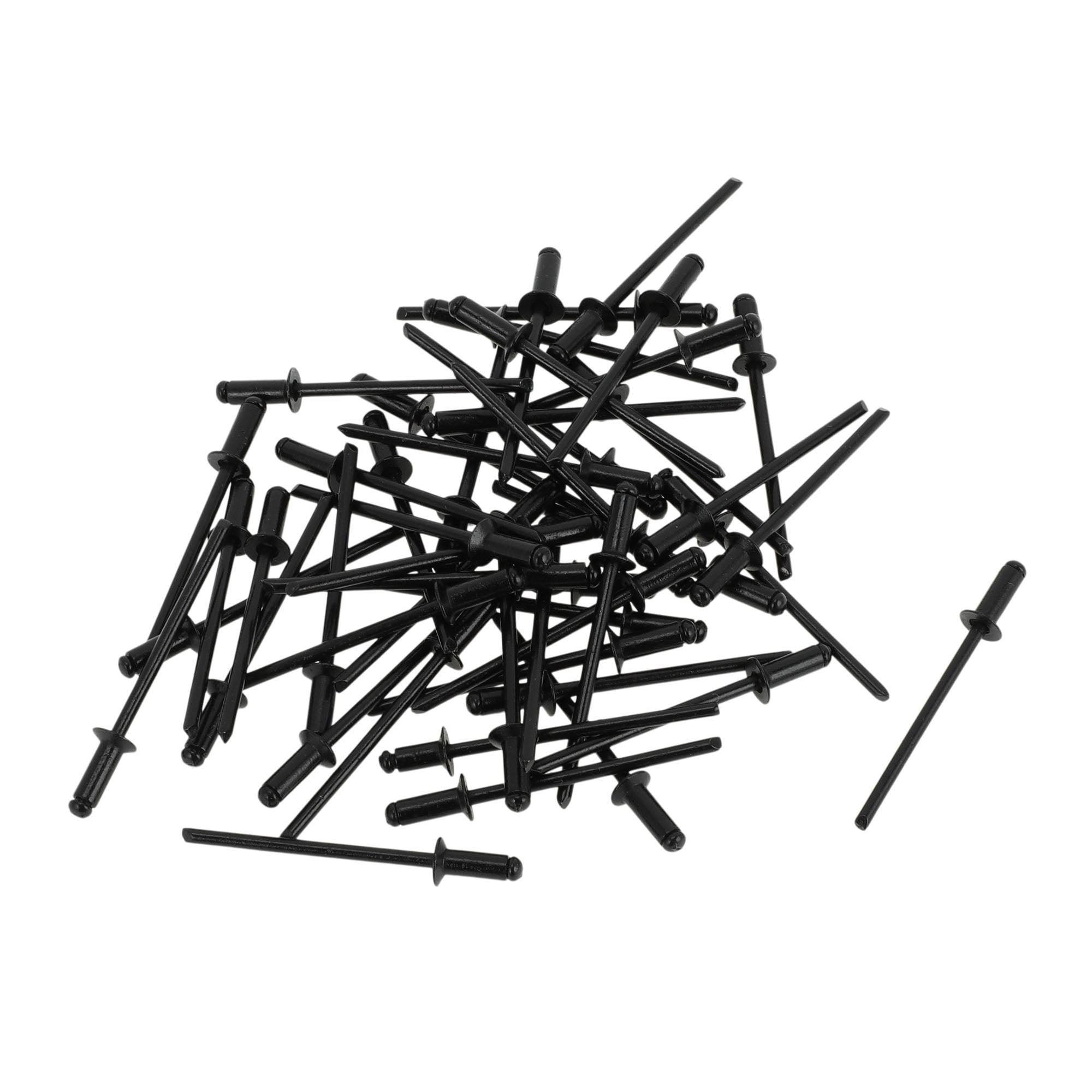 Open End Large Flange Blind Rivets Black 50 Pcs 3mm Grip Diameter 10mm ...