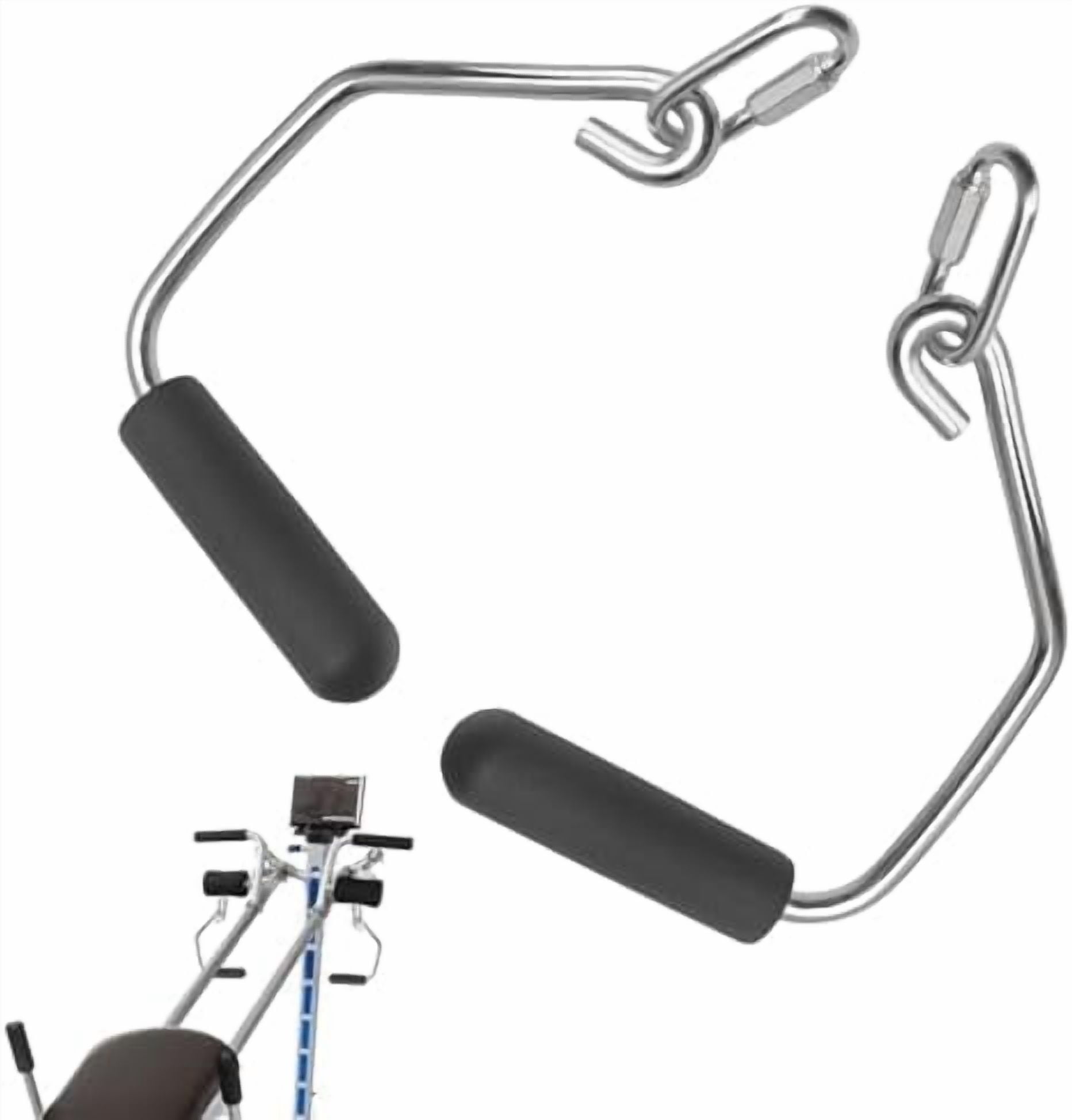 Open Ended Chrome Grip Handles Compatible with Total Gym Home Workout ...