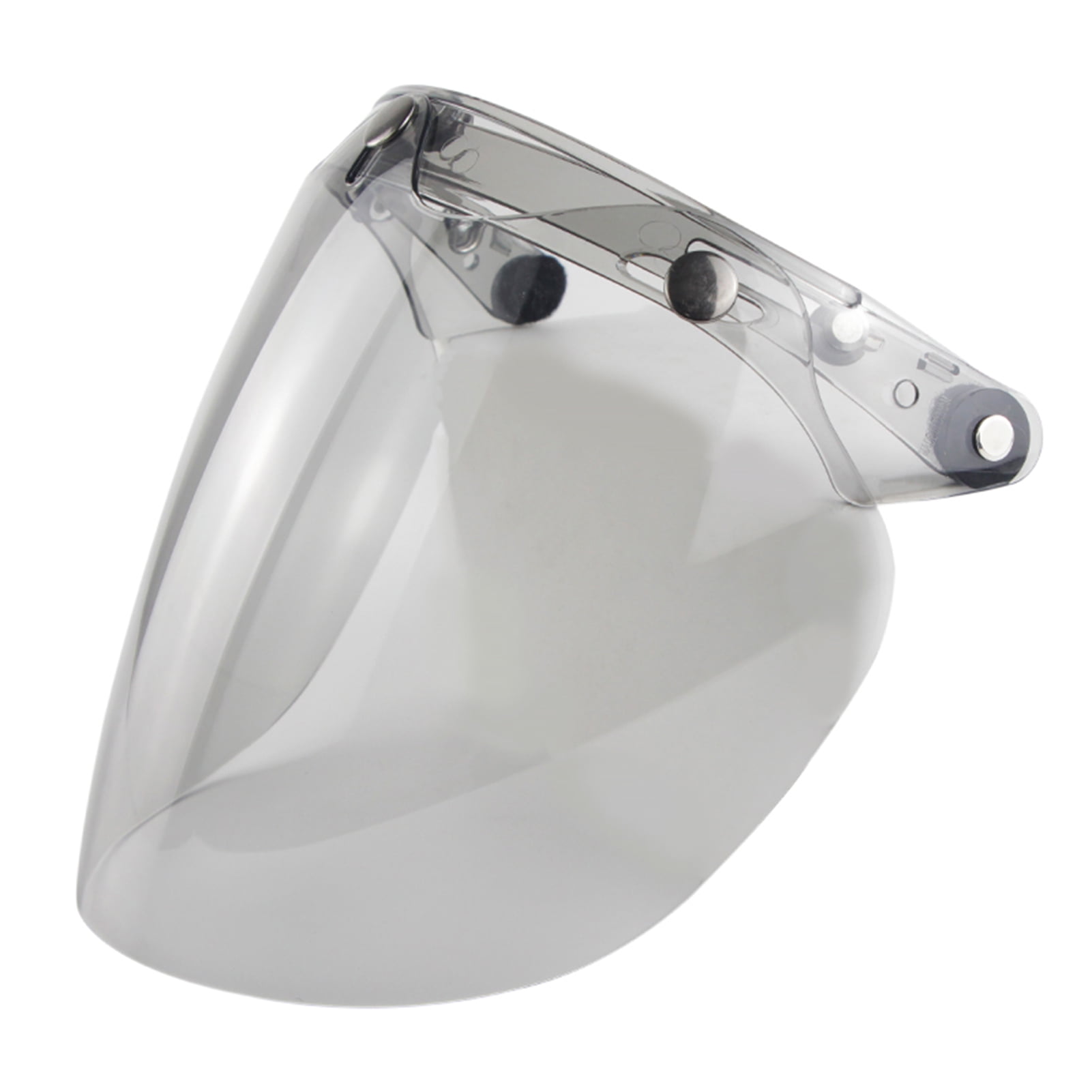 Open Face Helmet Visor Motorcycle Helmet Bubble Lens 3-Snap Bubble Wind ...