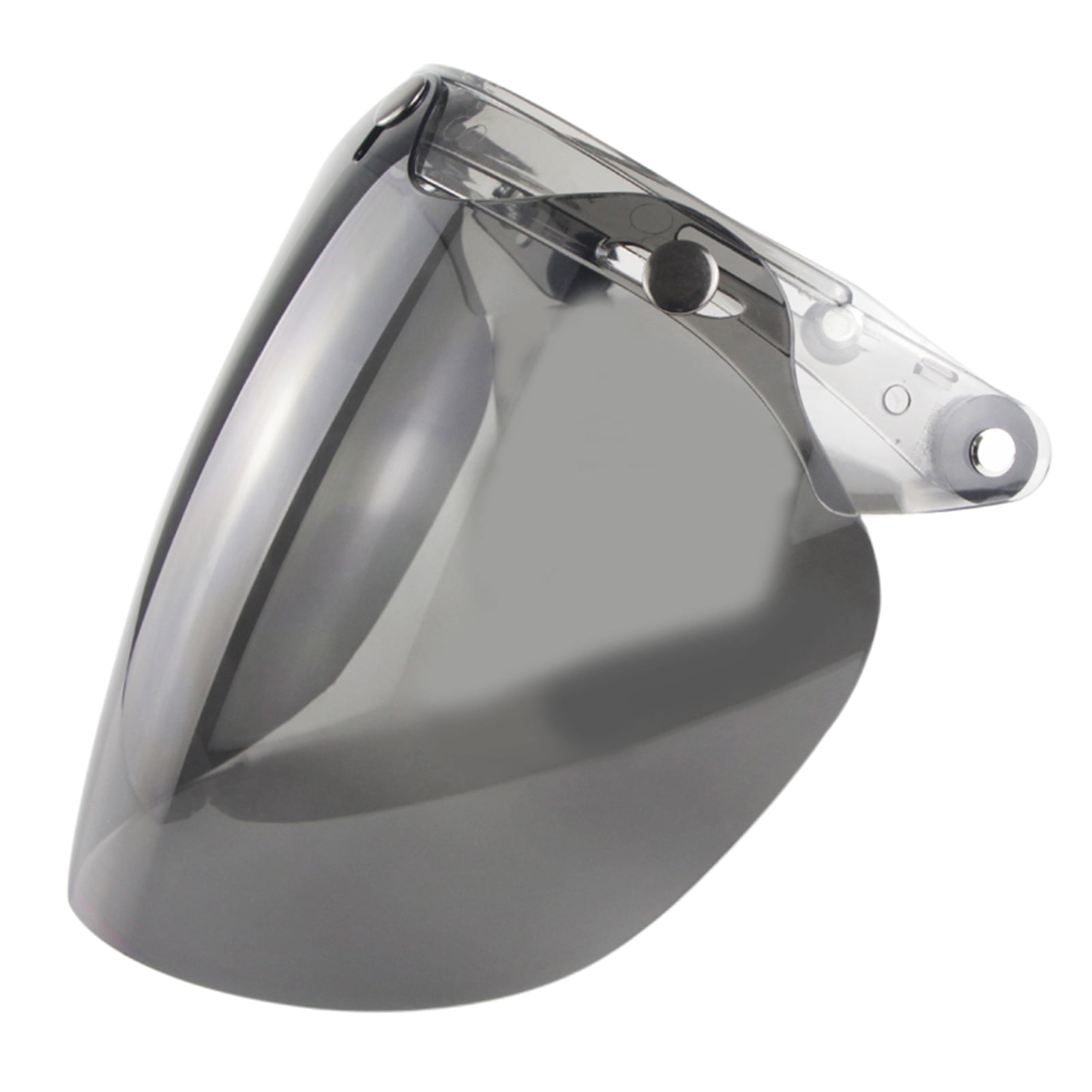 Open Face Helmet Visor Motorcycle Helmet Bubble Lens 3-Snap Bubble Wind ...