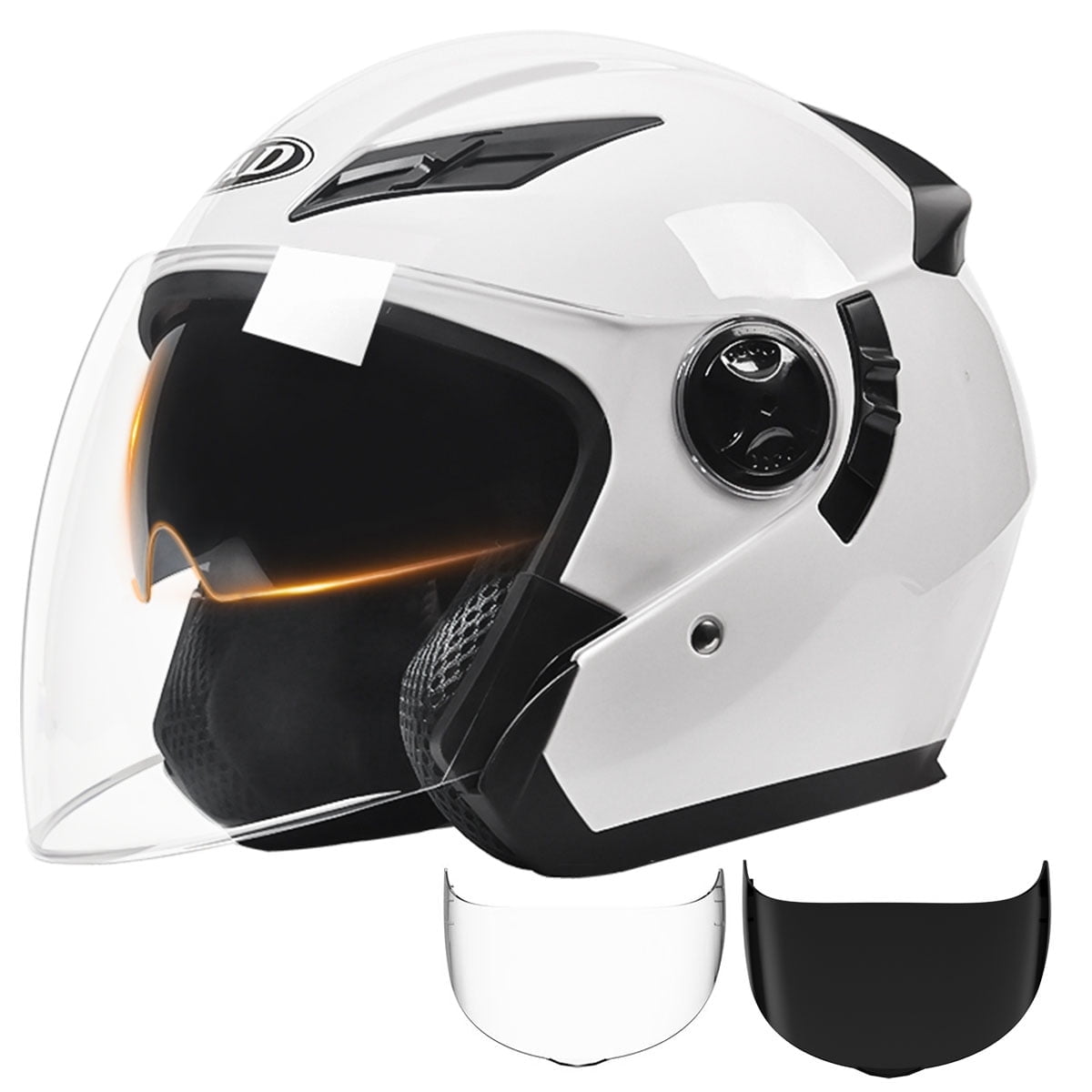 Open Face Helmets ,Motorcycle Helmet for Men and Women 3/4 Helmets ...