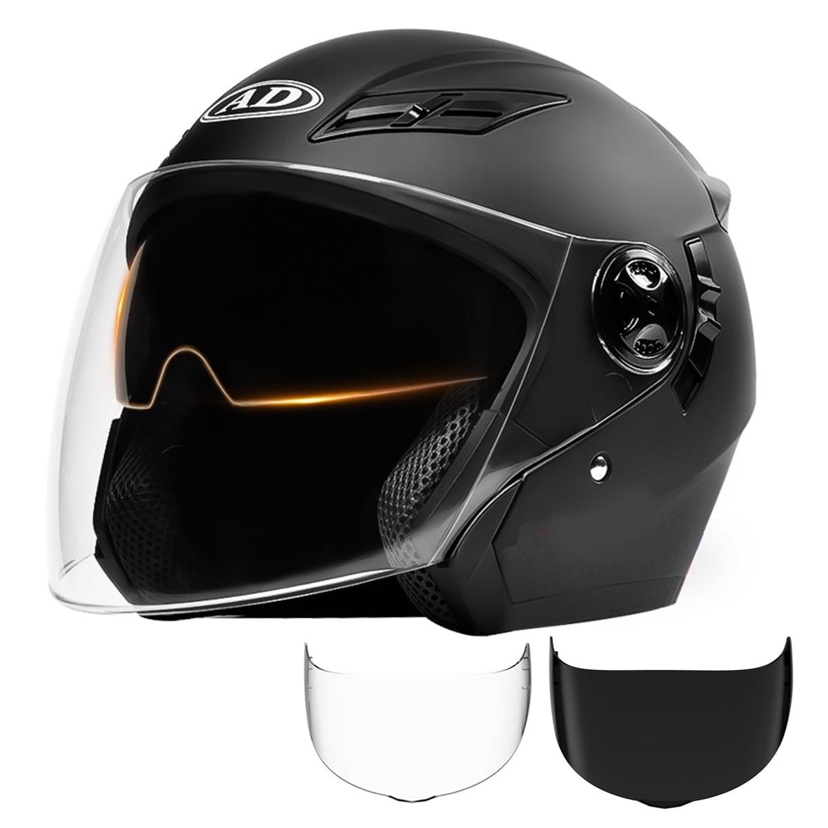 Open Face Helmets ,Motorcycle Helmet for Men and Women 3/4 Helmets ...