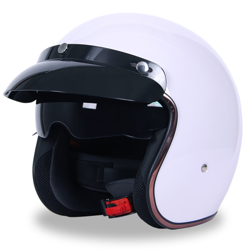 JIEKAI Open Face Helmet, DOT Approved Half Shell for ATV, Moped ...