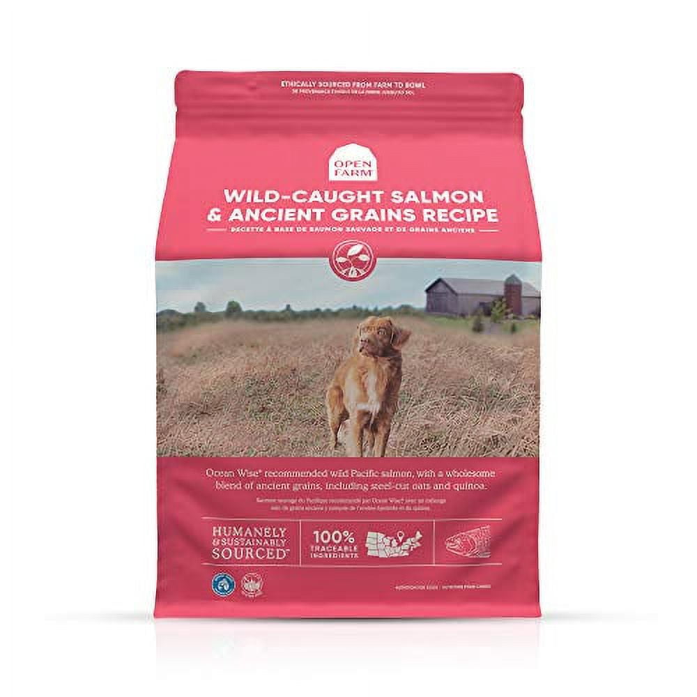 Open Farm Wild-Caught Salmon & Ancient Grains Dry Dog Food, Sustainably ...