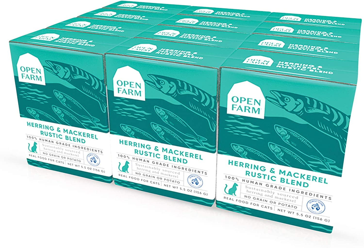 Open Farm Herring & Mackerel Blend Wet Cat Food, Complete Meal or Food ...