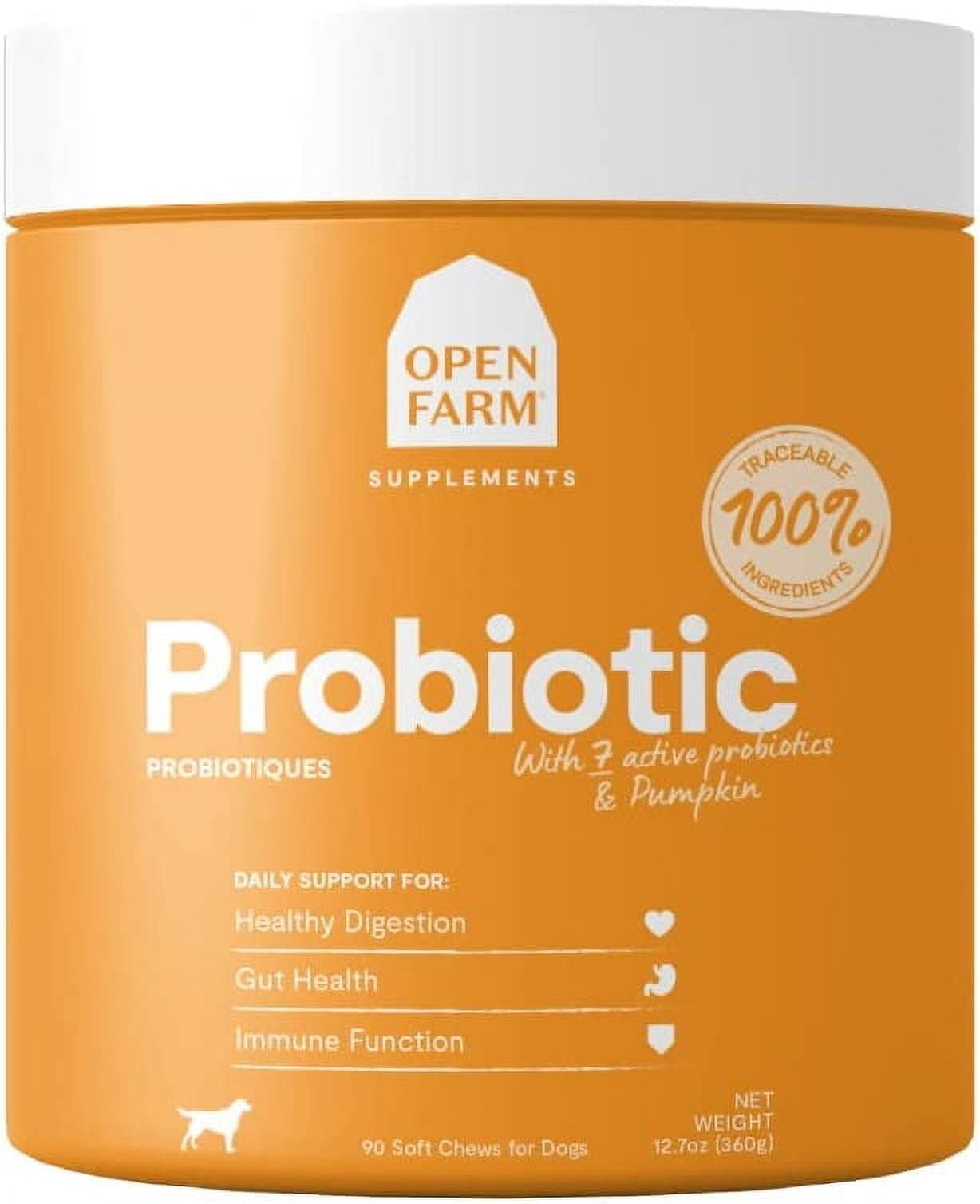 Open Farm Probiotic Chews, Dog Supplement, Dog Vitamins, Supports ...