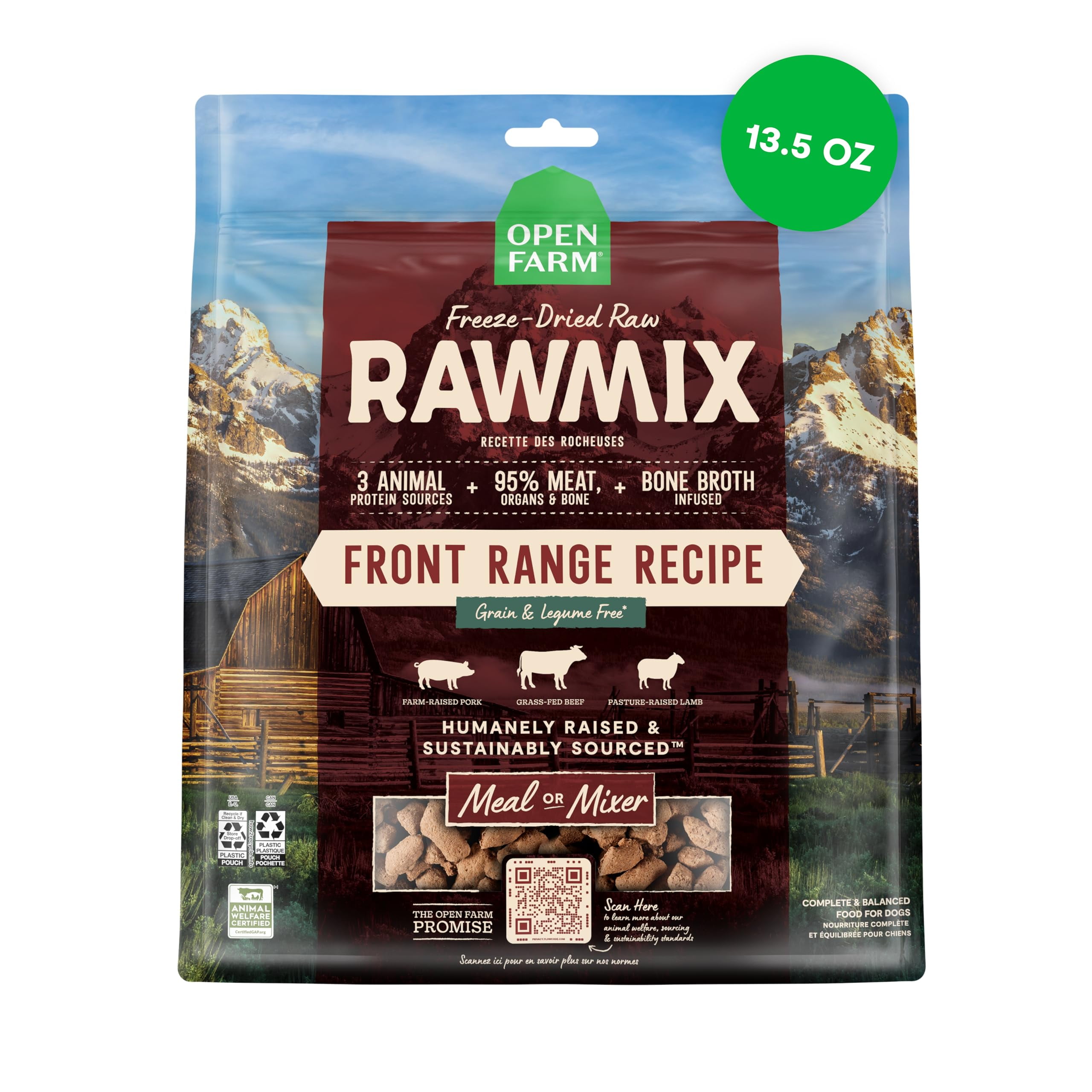 Open Farm, RawMix Freeze YYF14 Dried Raw Morsels, Topper & Meal Mixer ...